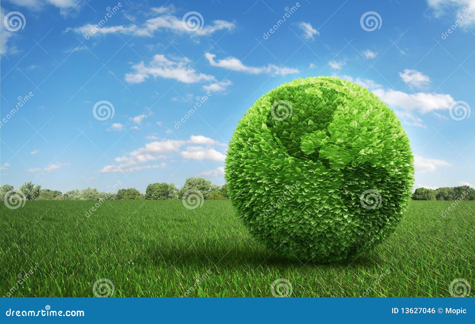 Leaf Covered Earth on a Field of Grass Stock Illustration ...