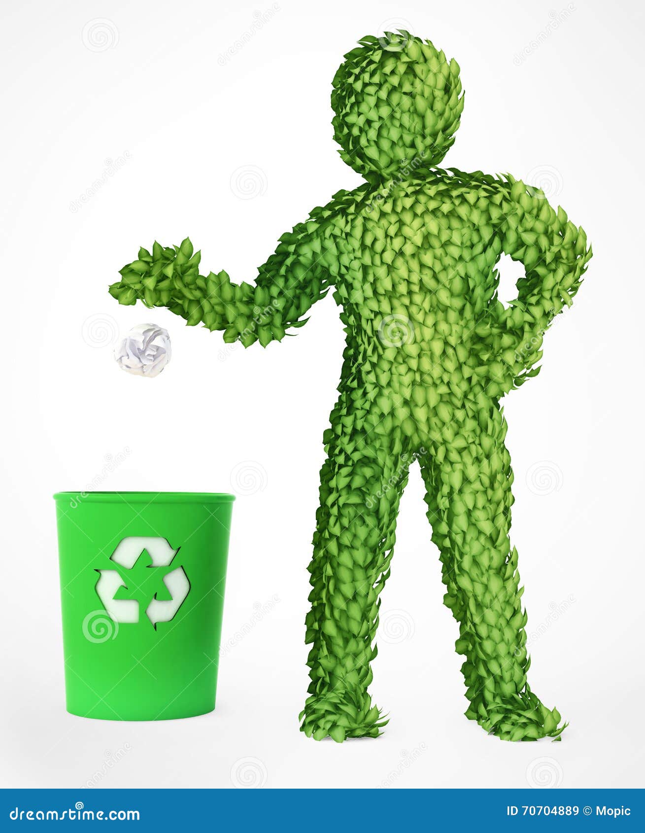 Leaf covered eco character stock illustration. Illustration of ...