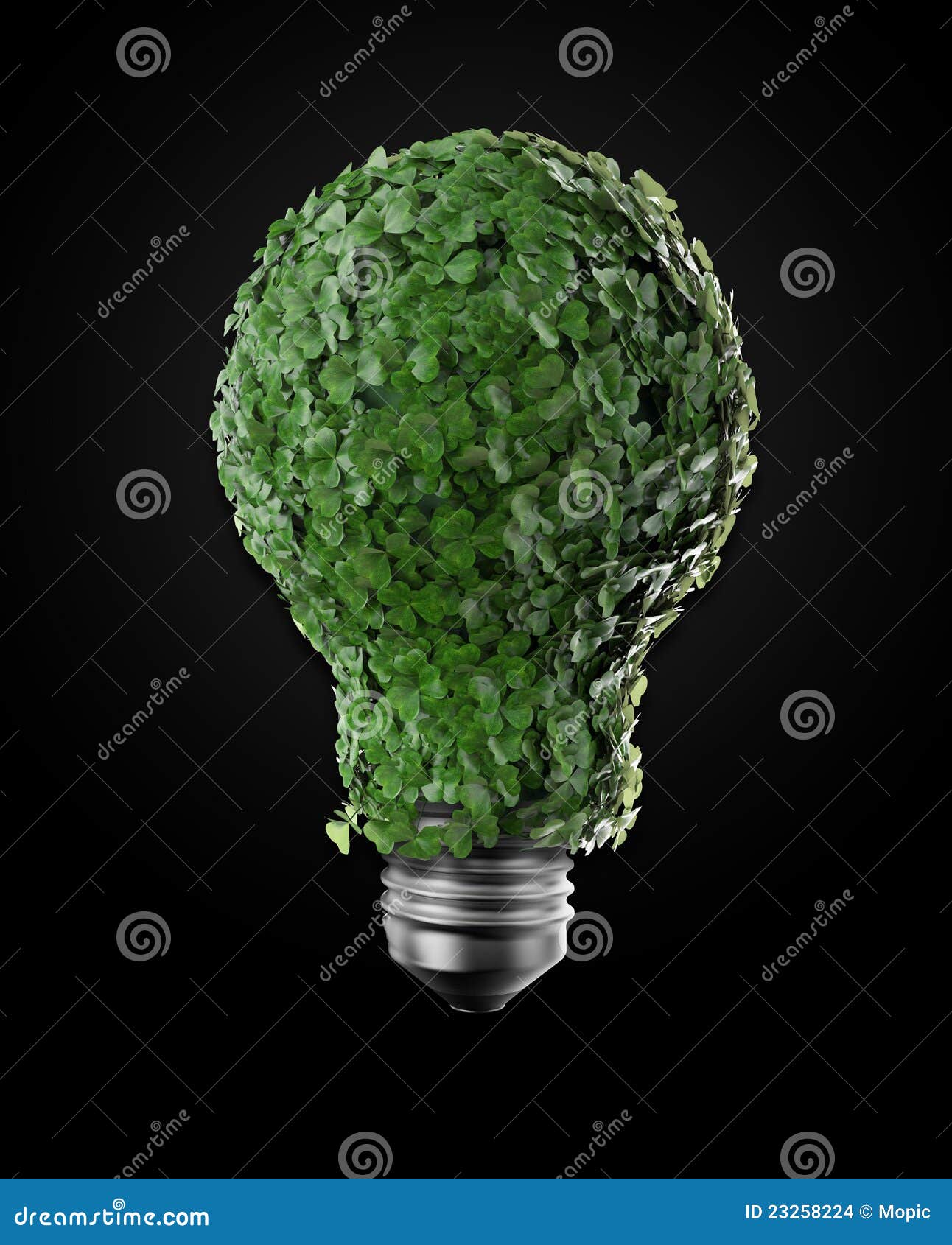 Leaf covered light bulb stock photo. Image of light, ecological - 23258224
