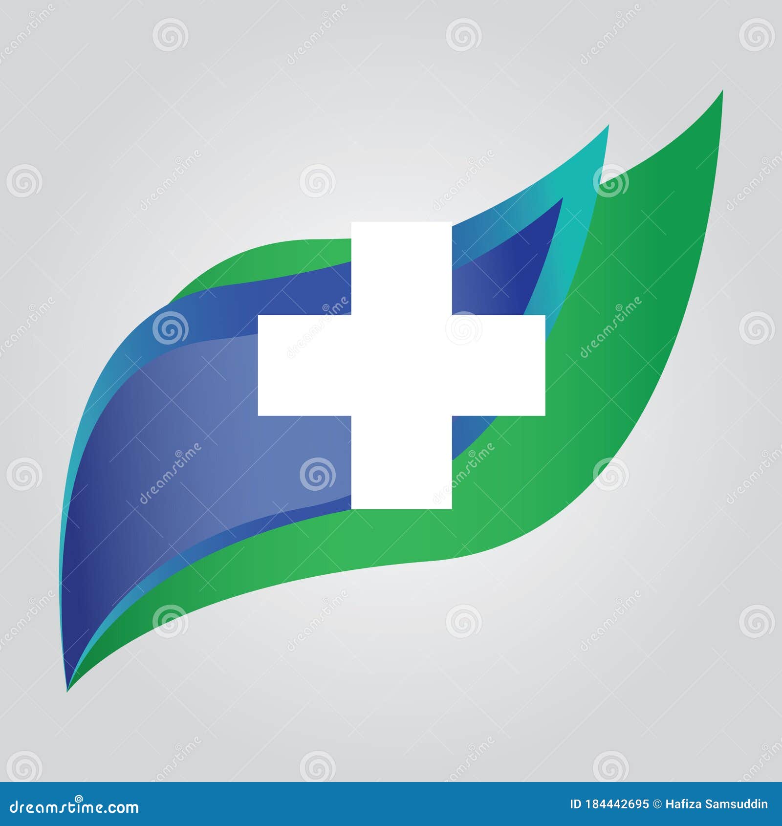 Leaf with Cross. Vector Illustration Decorative Background Design Stock ...