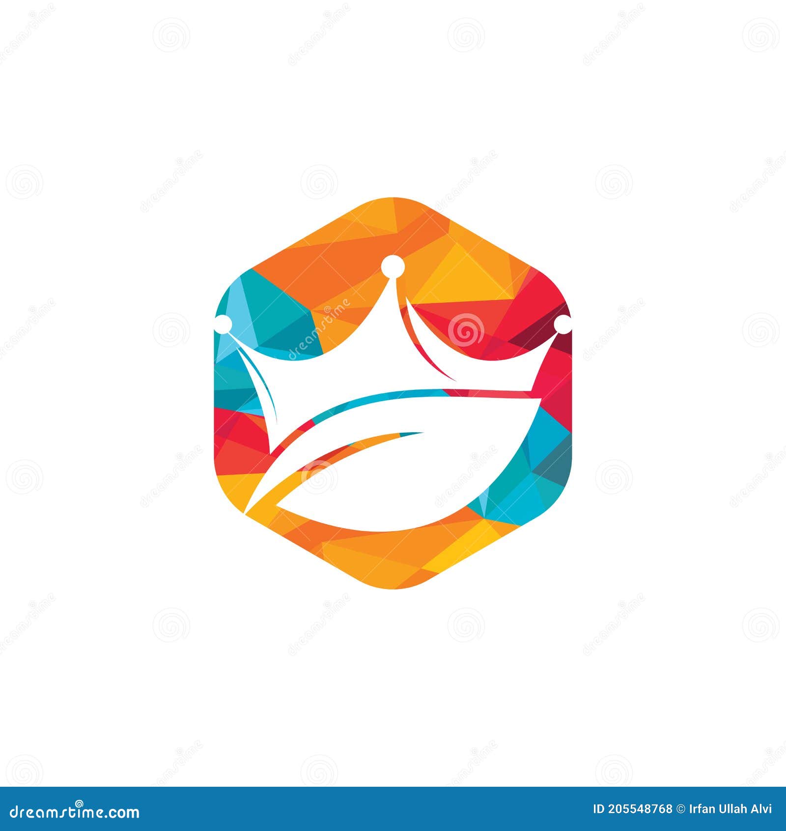 Leaf Crown Vector Logo Design. Stock Vector - Illustration of element ...