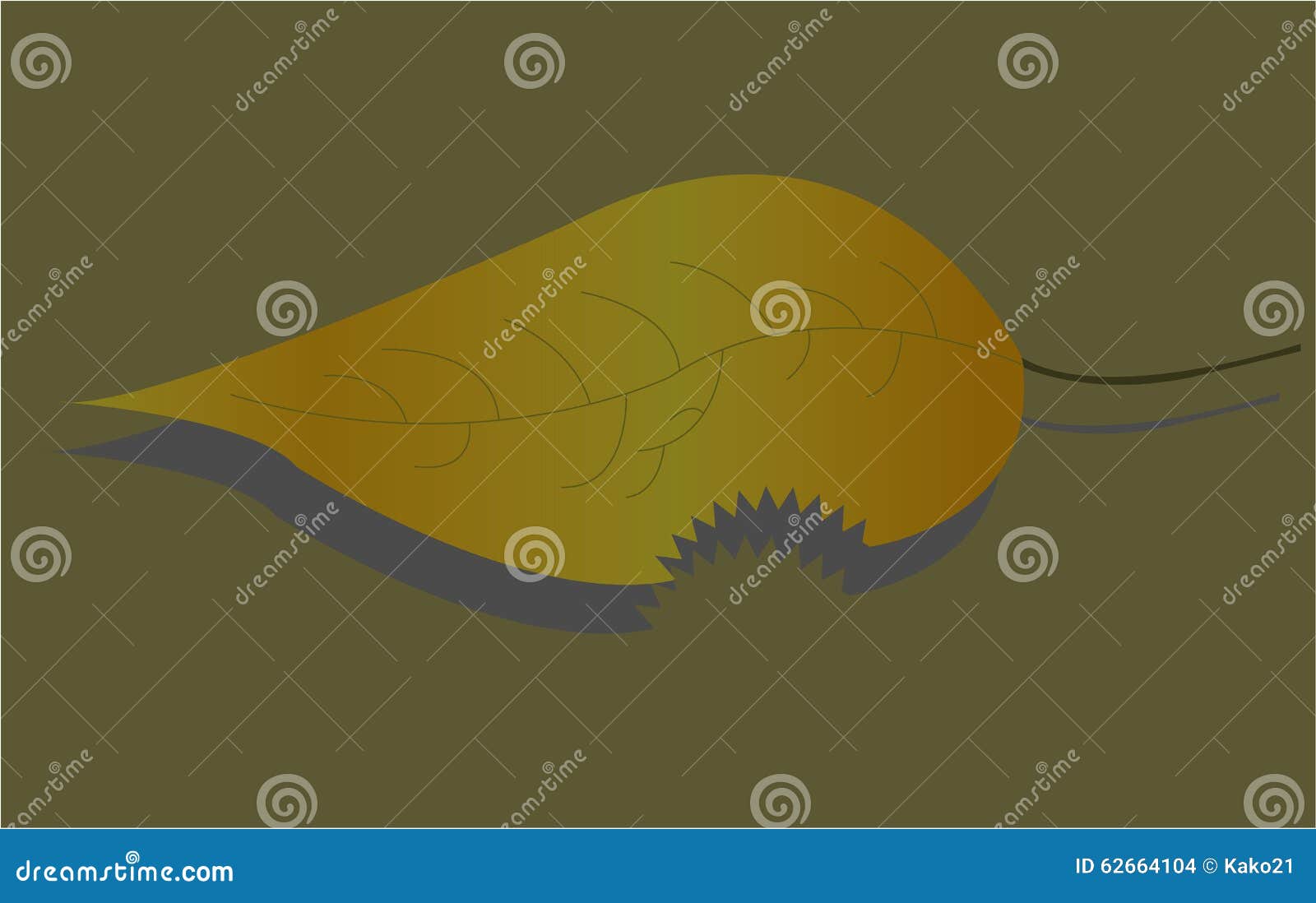The leaf stock vector. Illustration of origin, wood, mulch - 62664104