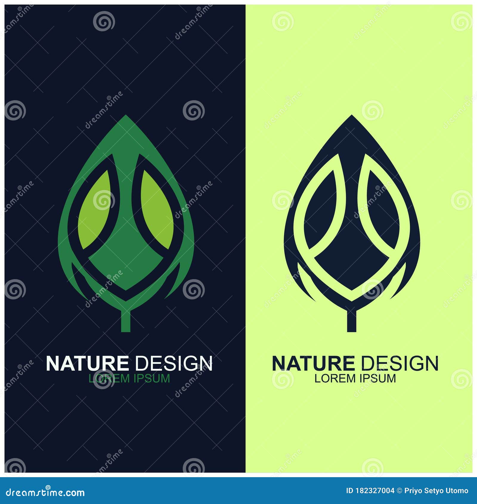 Leaf design logo Template stock vector. Illustration of seeding - 182327004
