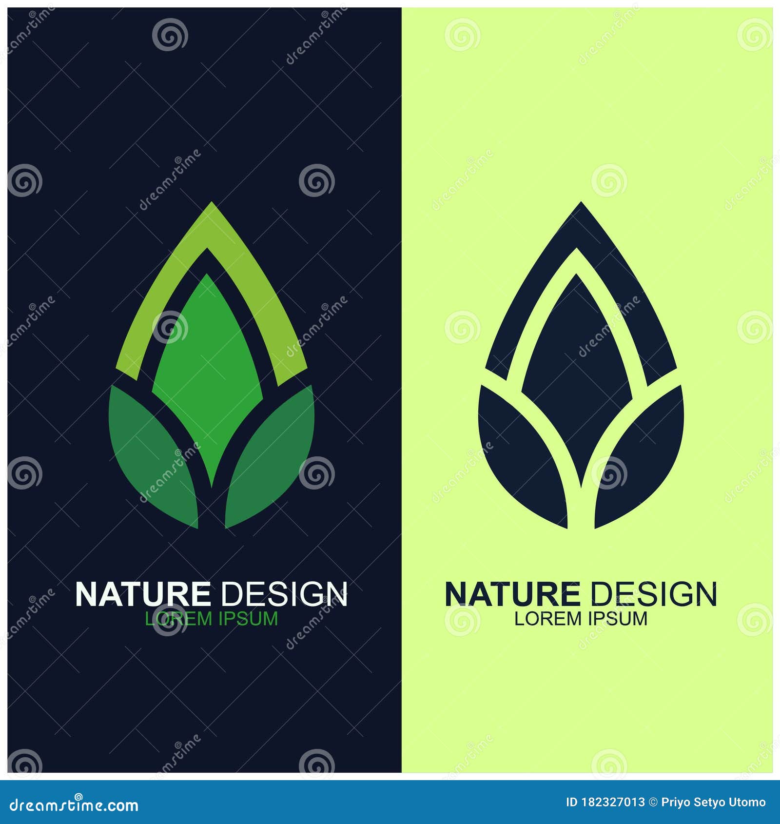 Leaf design logo Template stock vector. Illustration of floral - 182327013