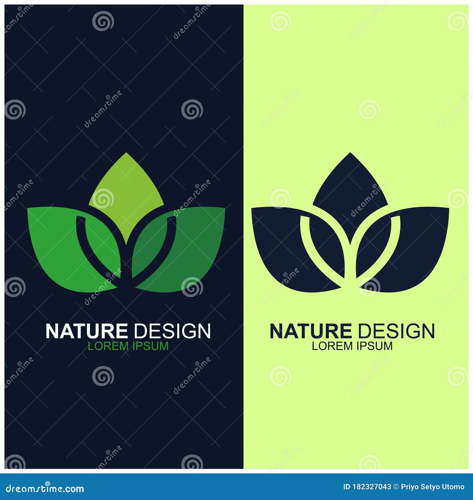 Leaf design logo Template stock vector. Illustration of graphic - 182327043