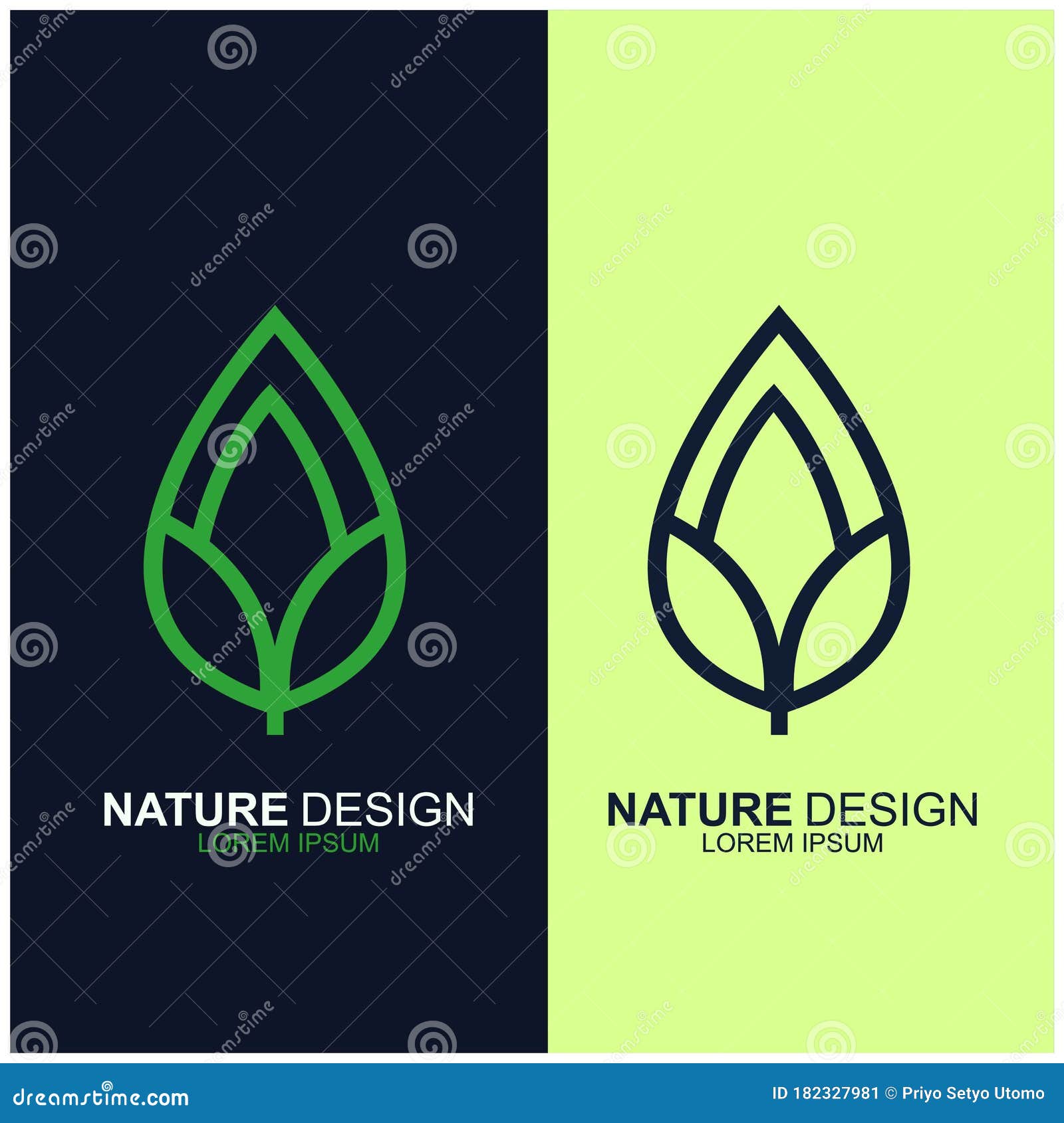Leaf design logo Template stock vector. Illustration of circle - 182327981