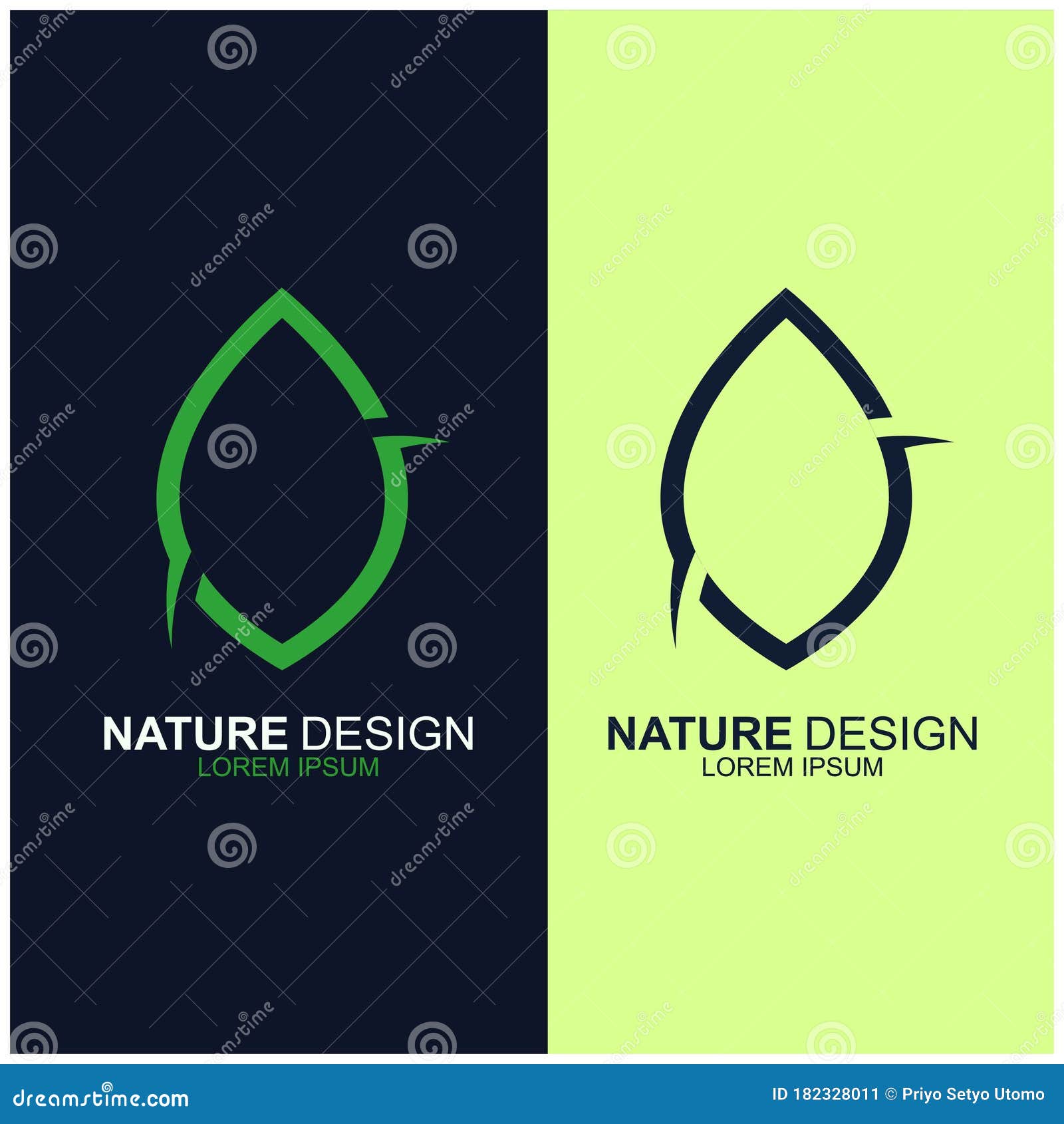 Leaf design logo Template stock vector. Illustration of clean - 182328011
