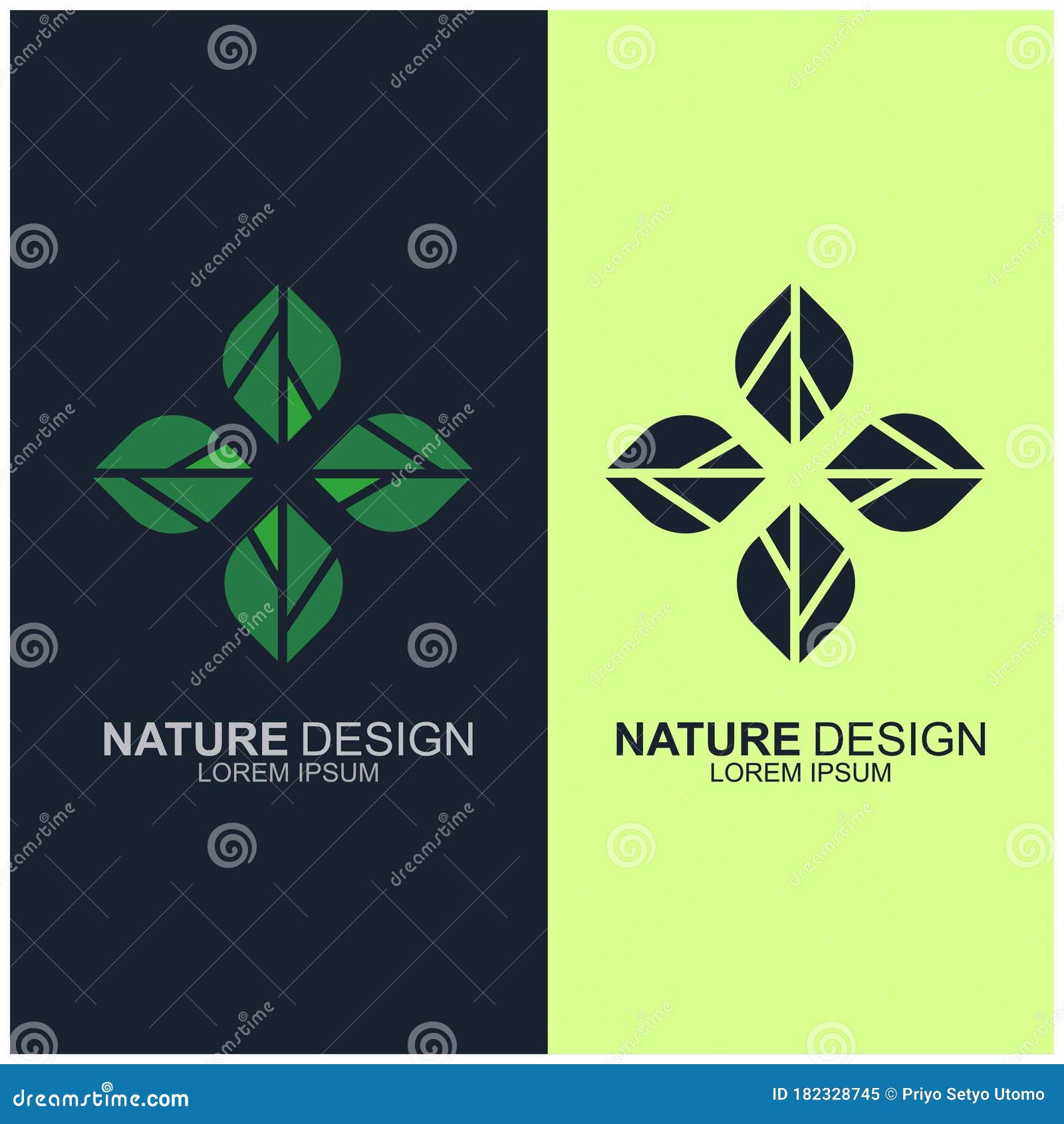 Leaf design logo Template stock vector. Illustration of icon - 182328745