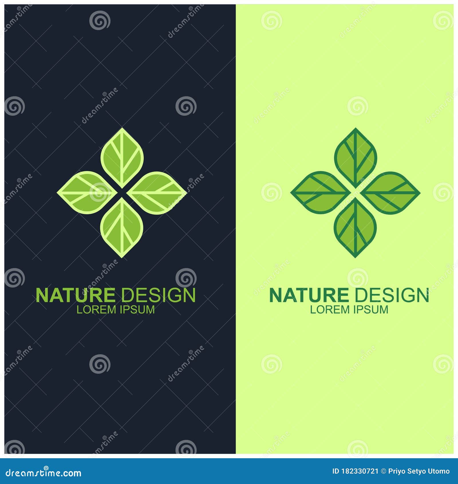Leaf design logo Template stock vector. Illustration of leaf - 182330721
