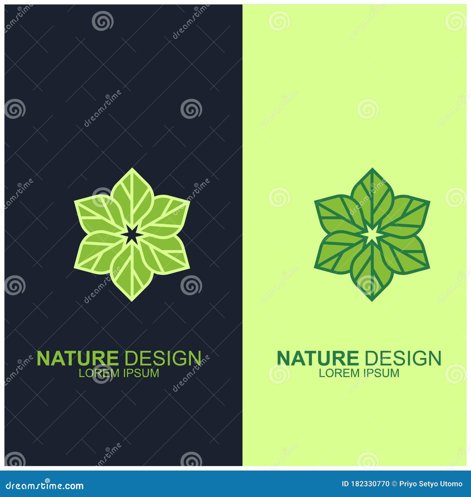 Leaf design logo Template stock vector. Illustration of floral - 182330770