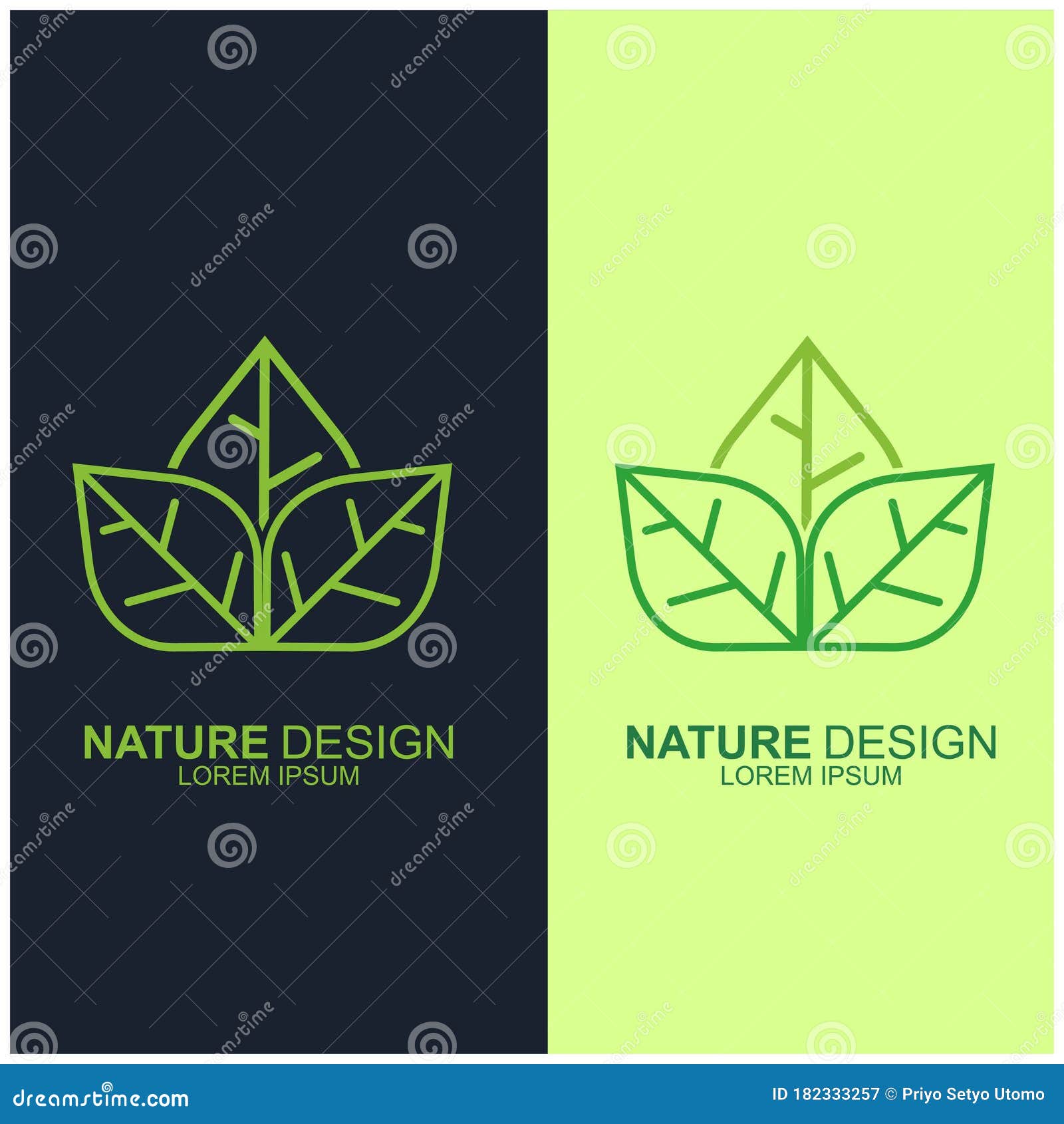 Leaf design logo Template stock vector. Illustration of flower - 182333257