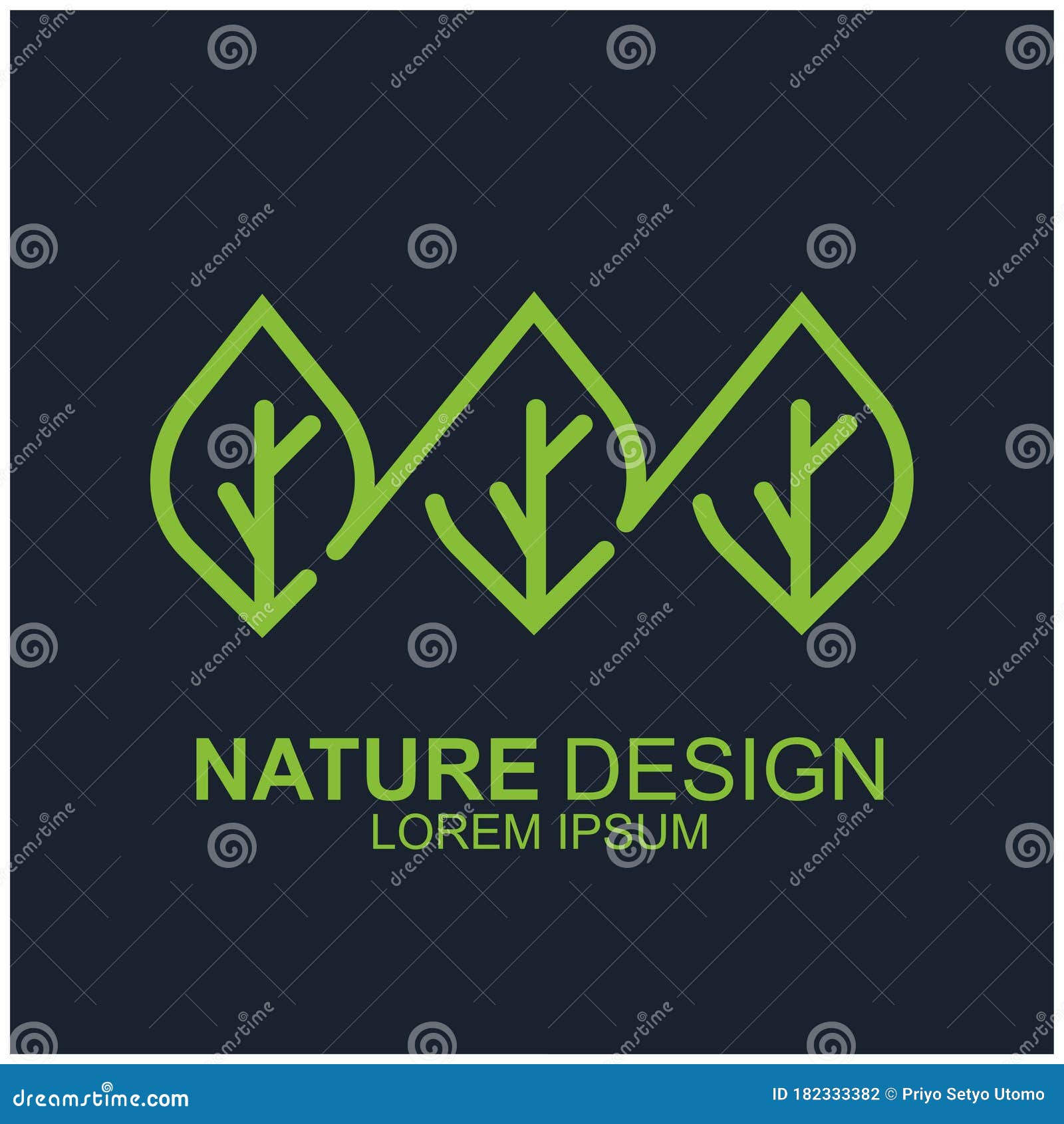 Leaf design logo Template stock vector. Illustration of organic - 182333382