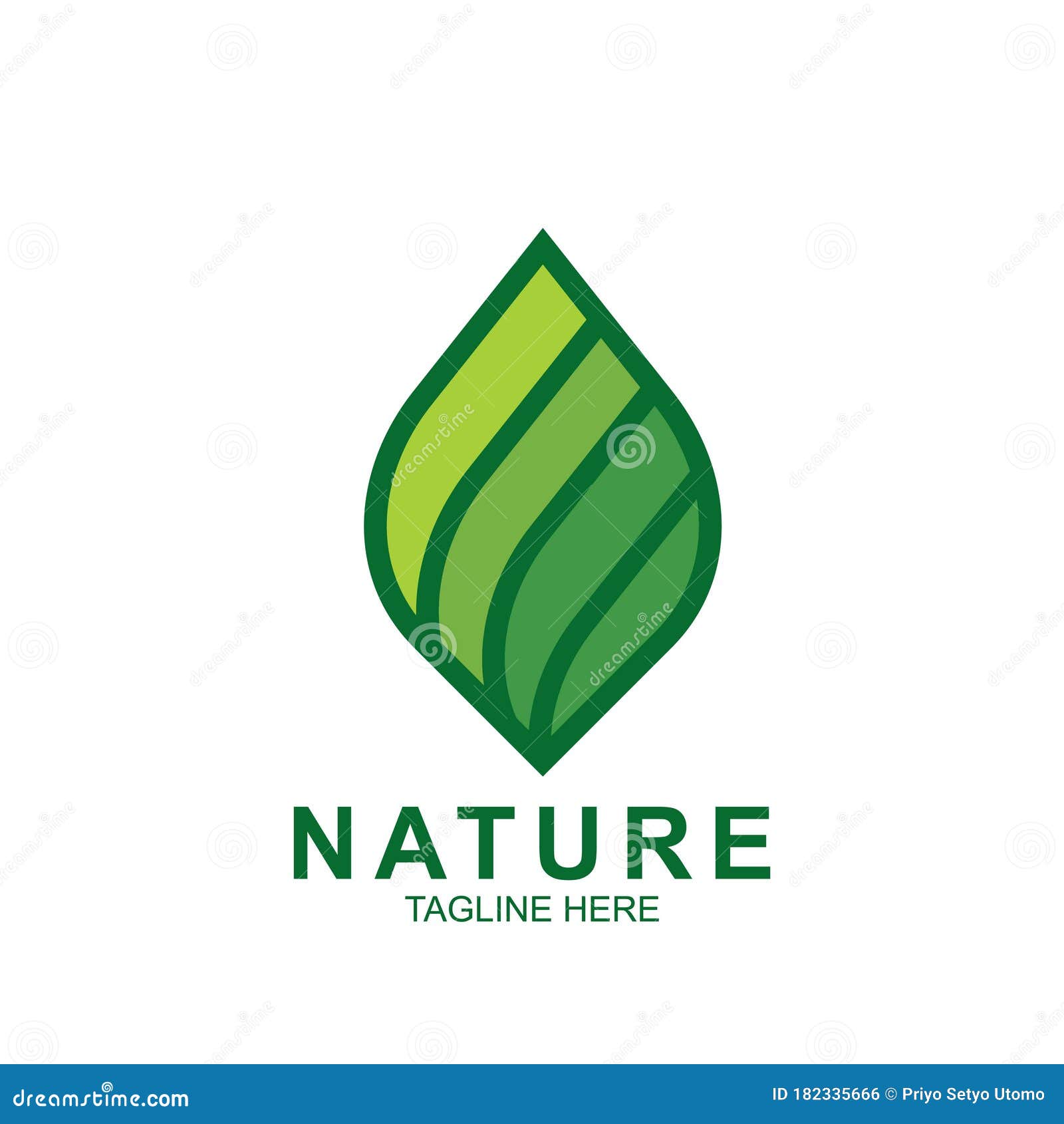 Leaf design logo Template stock vector. Illustration of ecology - 182335666