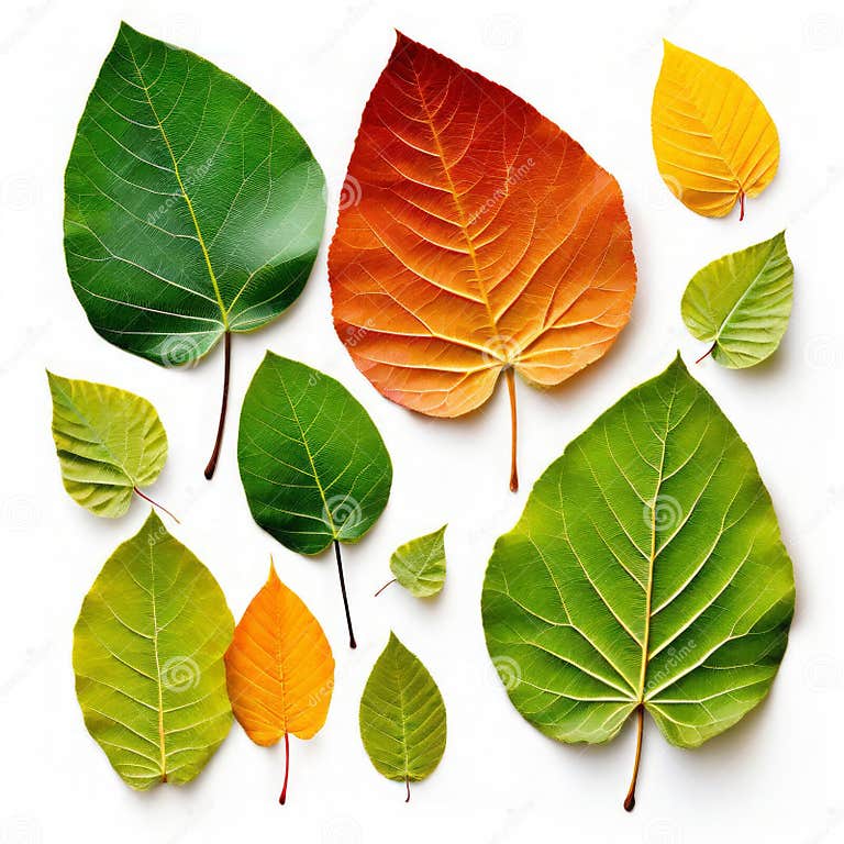 Leaf Diversity the Range of Shapes Sizes Colors Textur Stock Image ...
