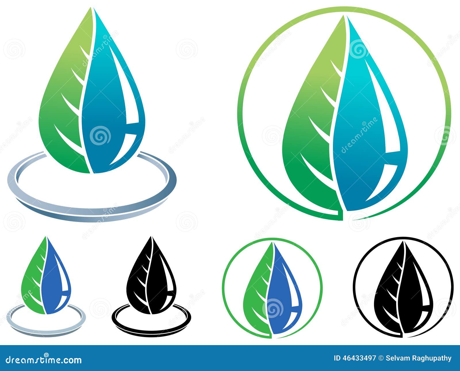 Leaf and drop logo stock vector. Illustration of droplet - 46433497