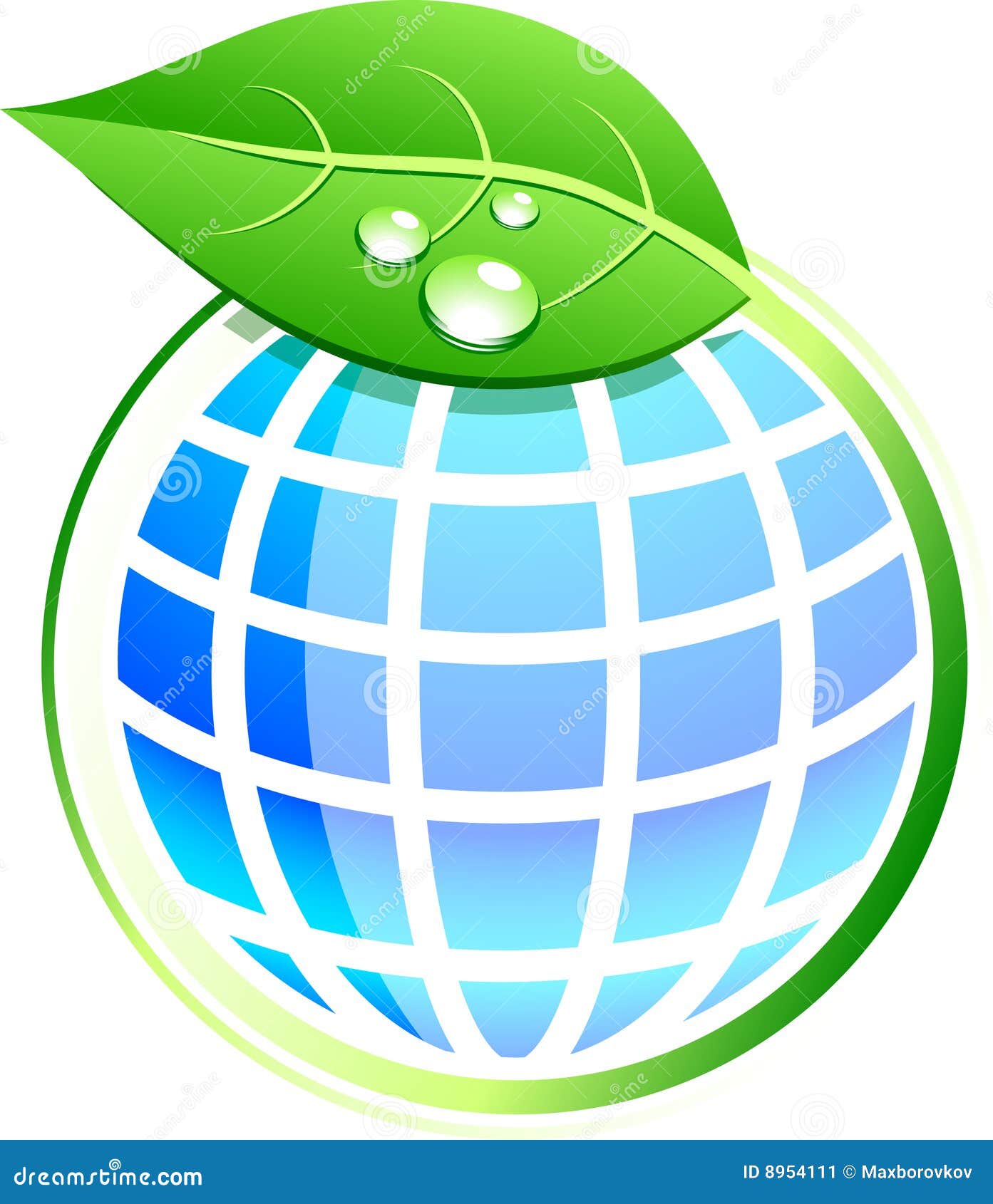 Leaf and earth. stock vector. Illustration of world, environmental ...