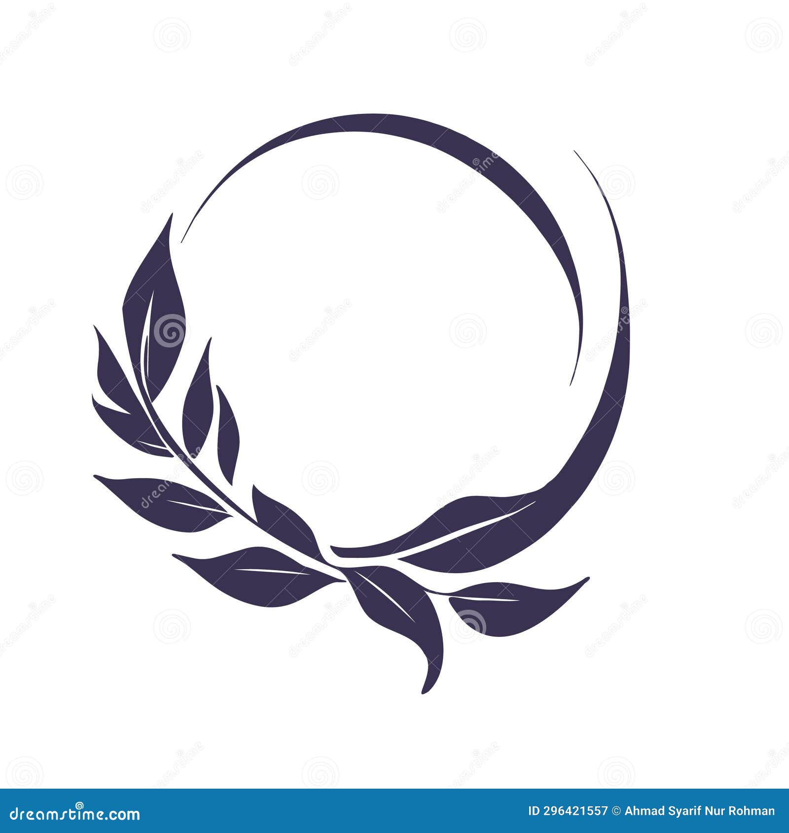 Leaf Elements that are Shaped Like Circles Stock Illustration ...