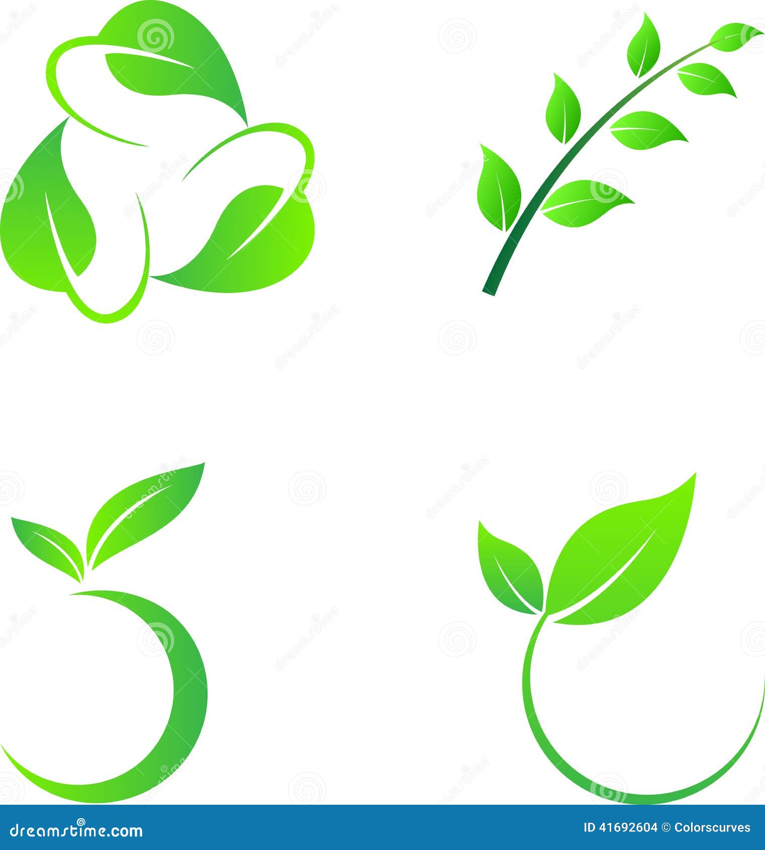 Leaf elements stock vector. Illustration of decoration - 41692604