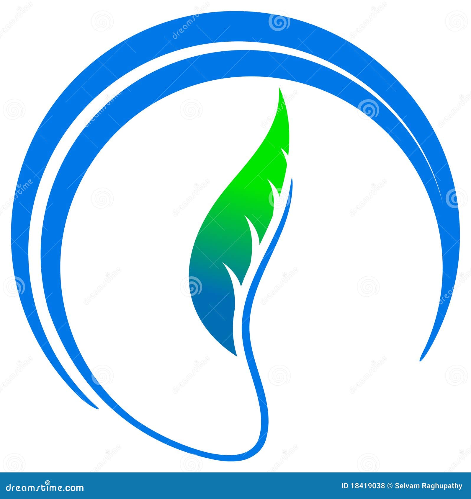 Leaf emblem stock vector. Illustration of energy, global - 18419038