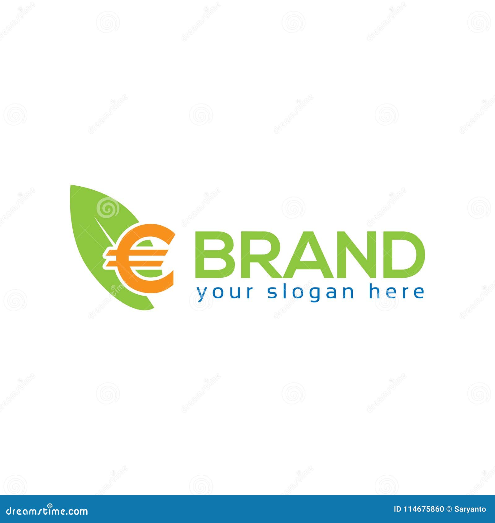 Leaf and Euro logo vector stock vector. Illustration of business ...