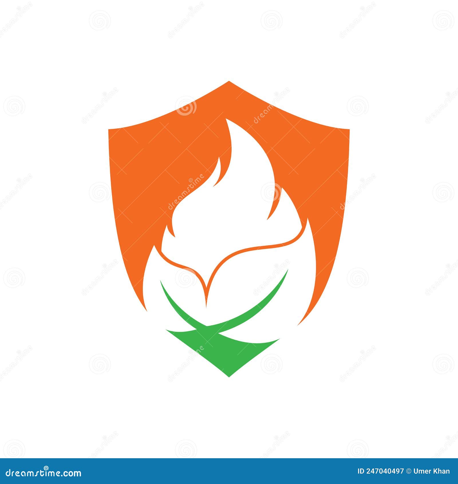 Leaf Fire Vector Logo Design Template. Stock Vector - Illustration of ...