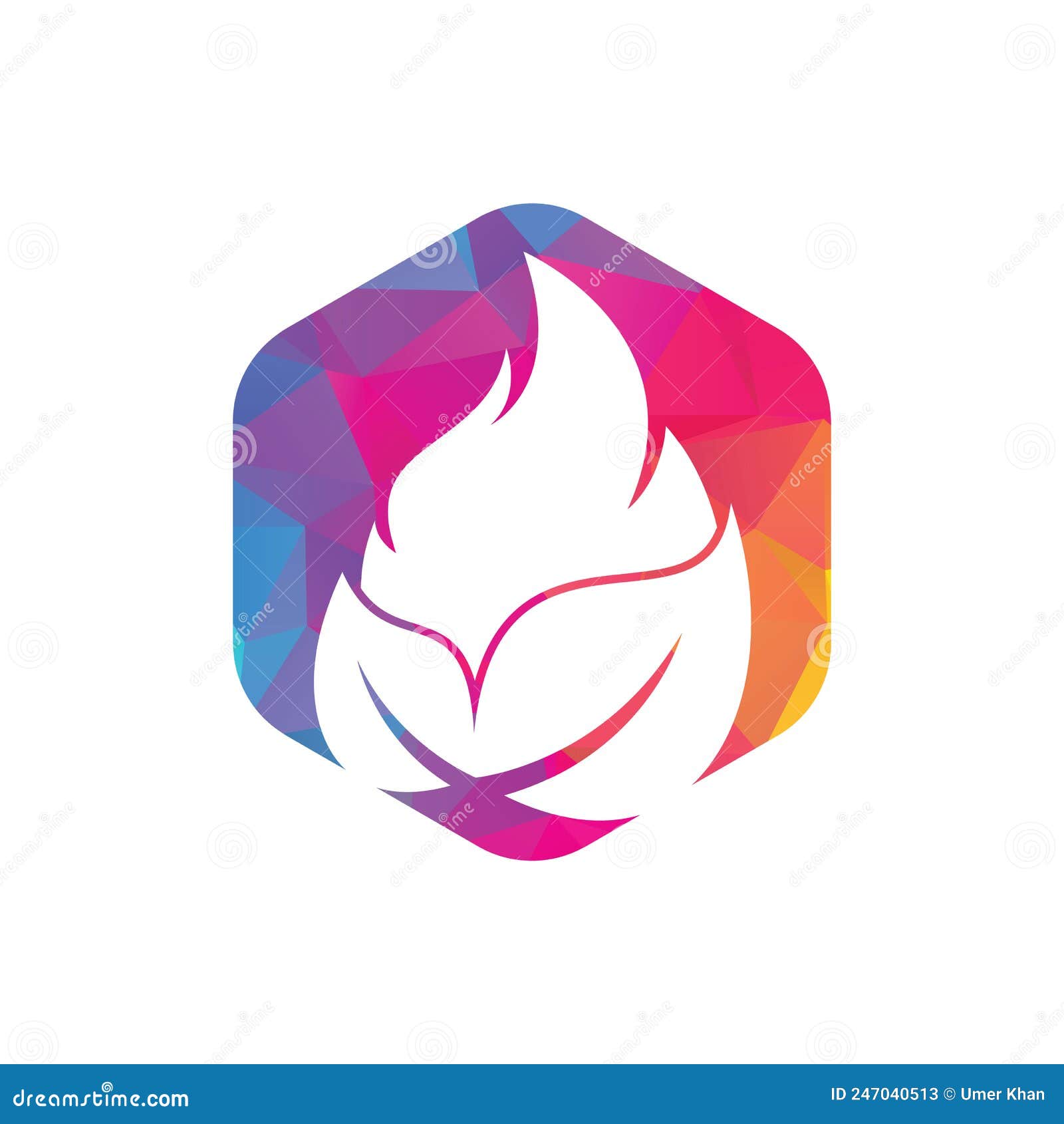 Leaf Fire Vector Logo Design Template. Stock Vector - Illustration of fire, icon: 247040513