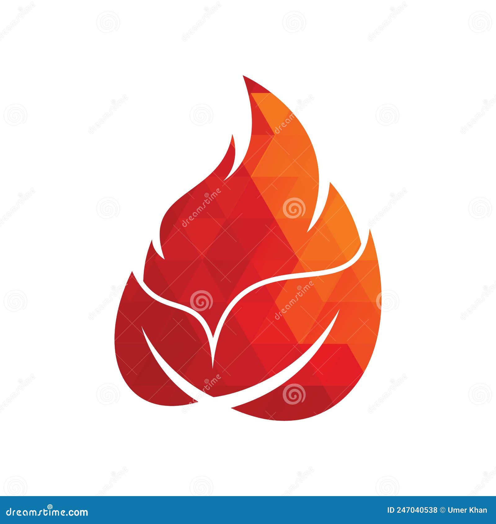 Leaf Fire Vector Logo Design Template. Stock Vector - Illustration of burn, flare: 247040538