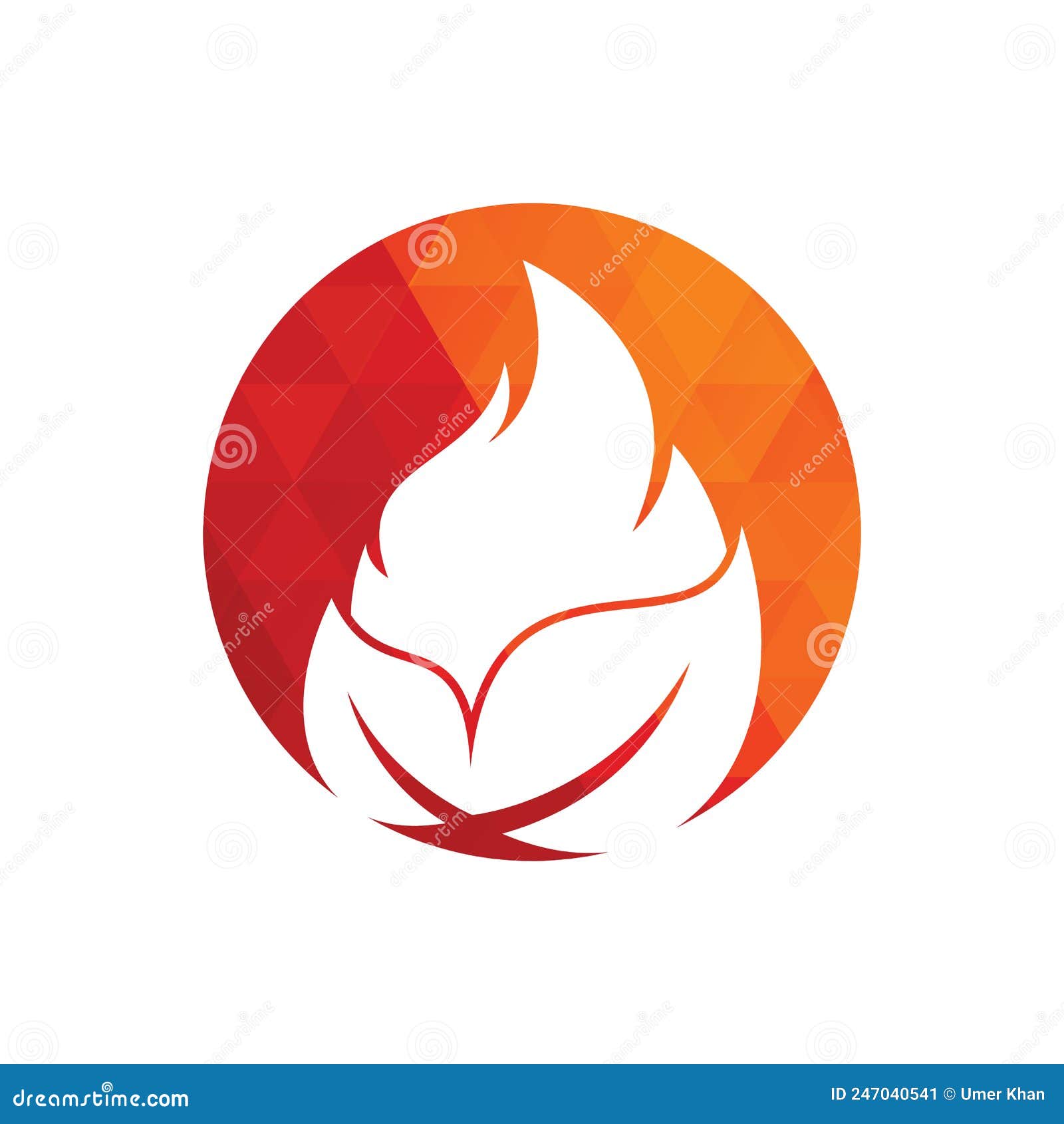 Leaf Fire Vector Logo Design Template. Stock Vector - Illustration of ...