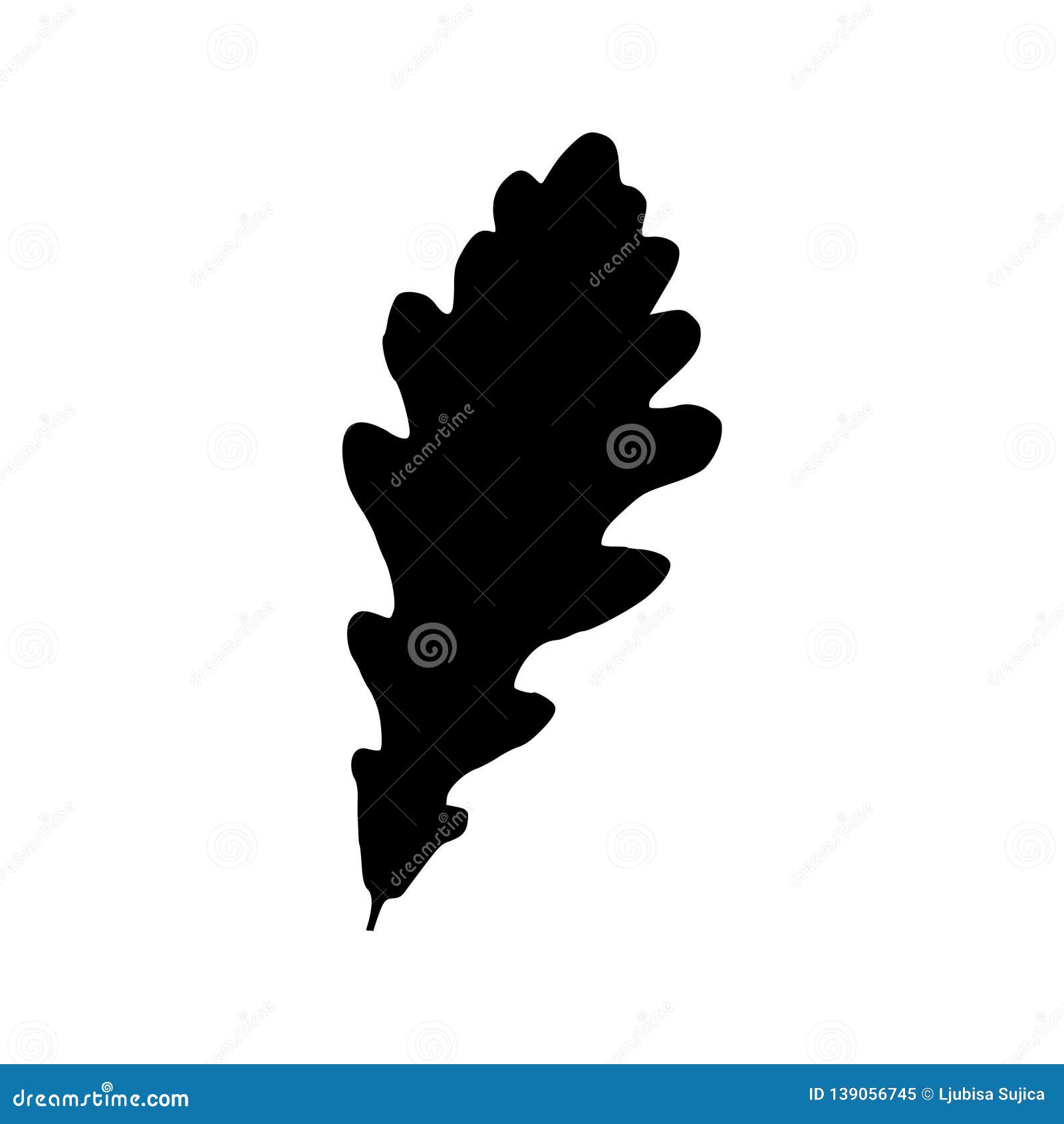 Leaf Flat Icon, Tree Silhouette Leaves, Simple Vector Illustration ...