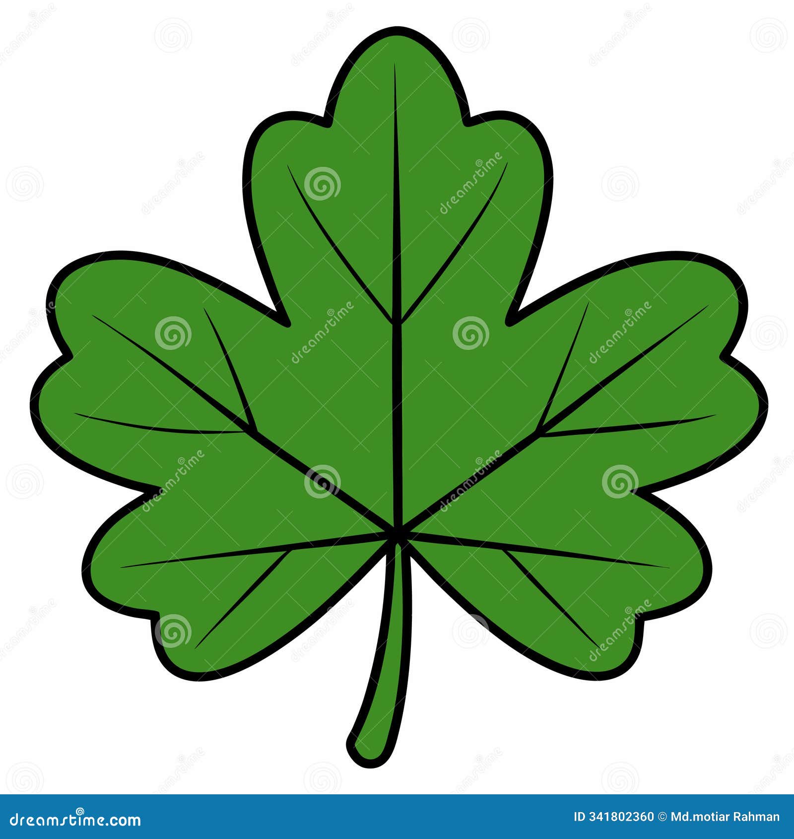 Leaf Flat Vector Illustration on a White Background Stock Vector ...