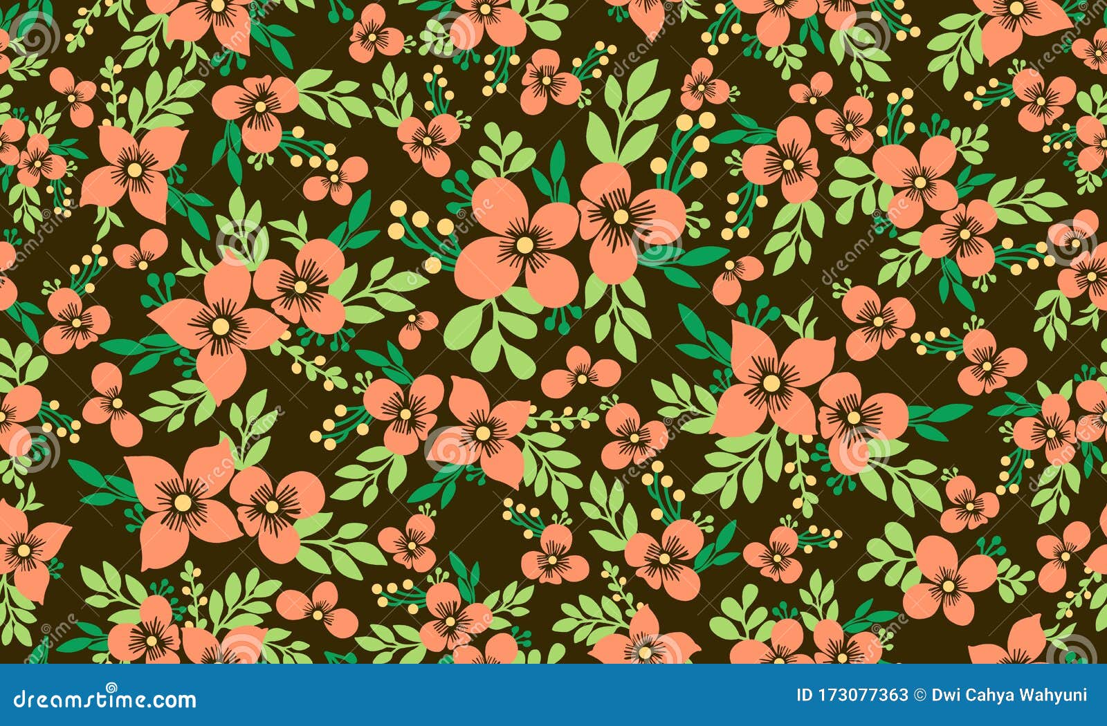 Leaf and Floral Beautiful Design, for Cute Spring Floral Pattern ...