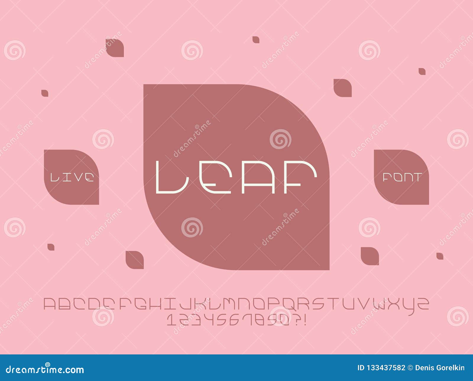 Leaf font. Vector alphabet stock vector. Illustration of leaf - 133437582