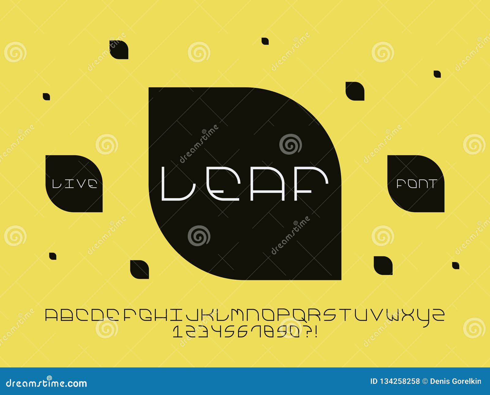 Leaf font. Vector alphabet stock vector. Illustration of cool - 134258258