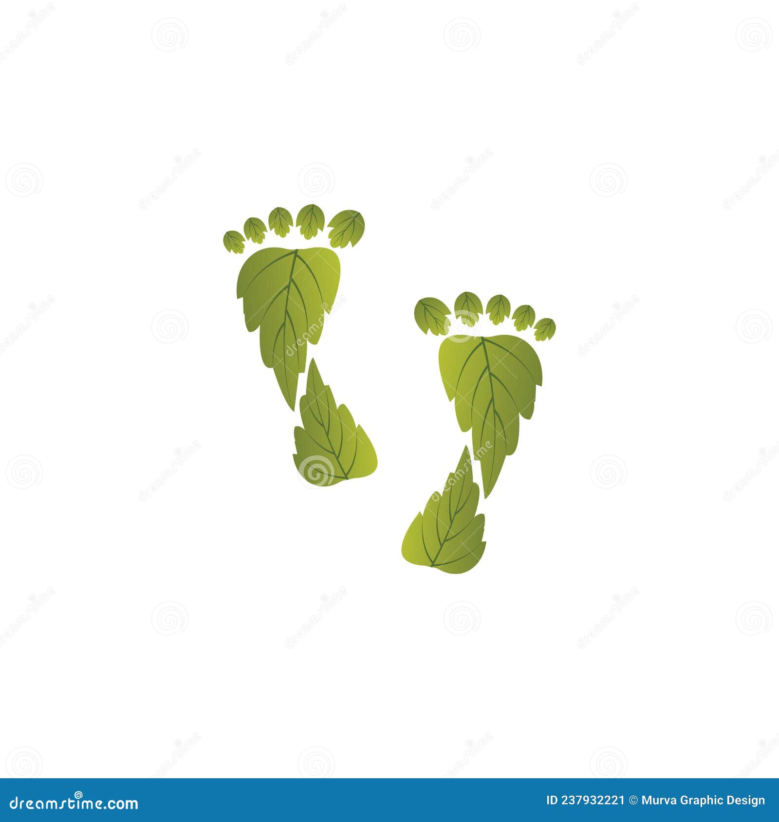 Leaf Footprint Vector Icon. Stock Vector - Illustration of concept ...