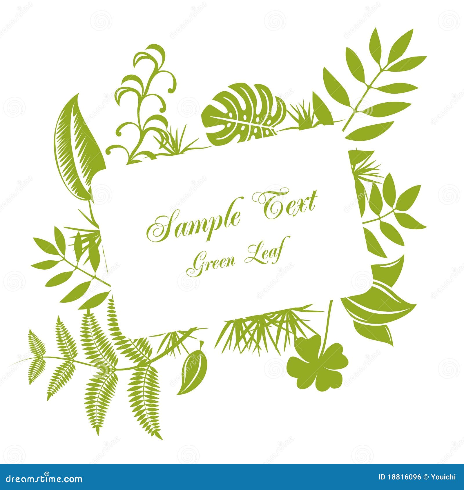 Leaf frame stock vector. Illustration of clover, natural - 18816096