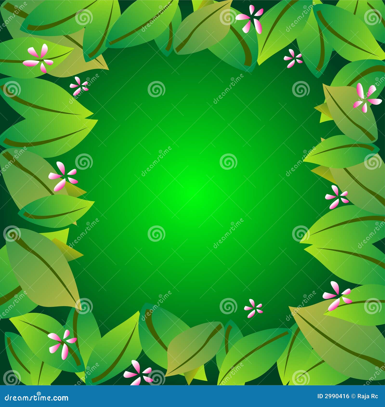 Leaf frame border stock vector. Illustration of frame - 2990416
