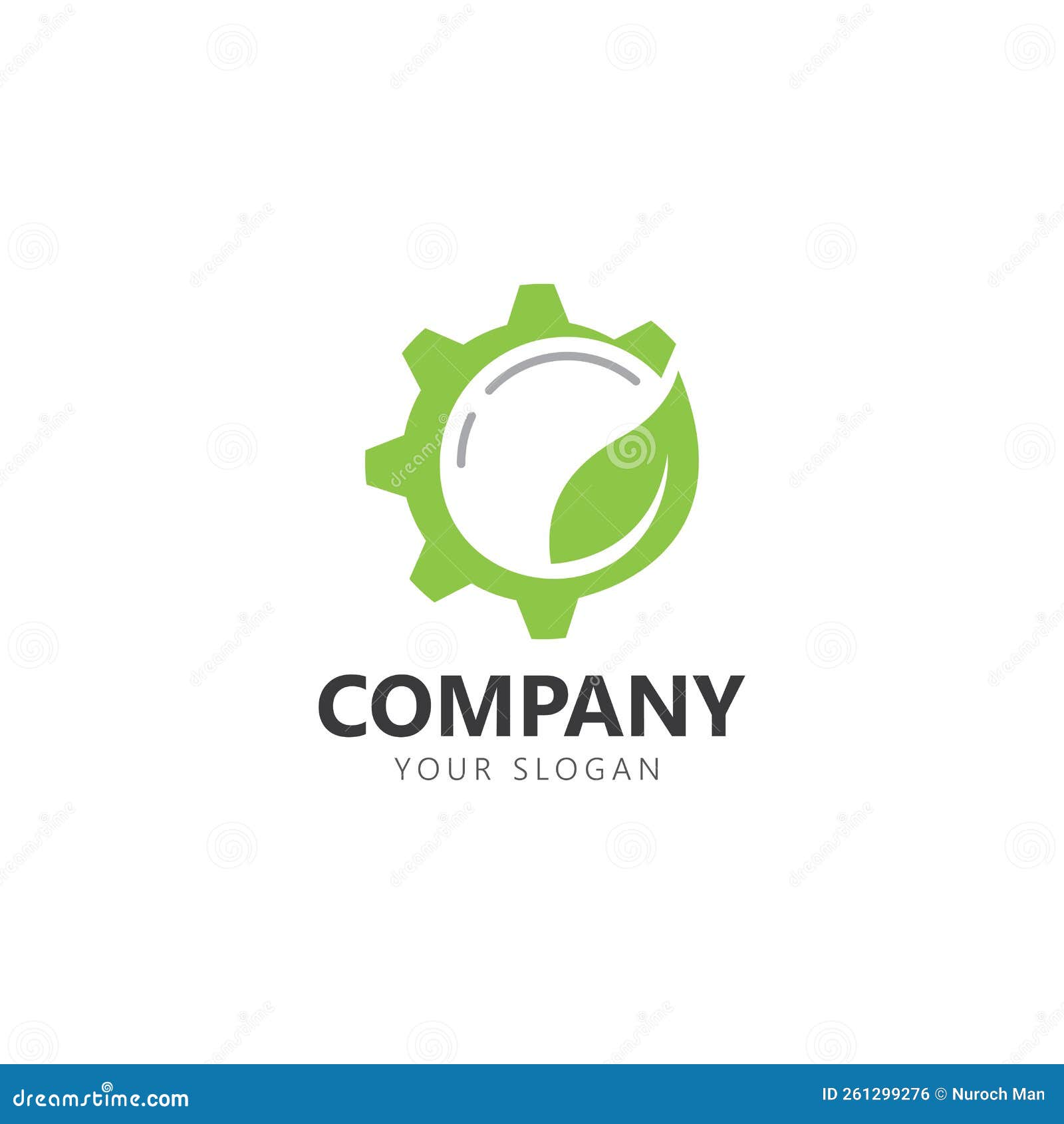 Leaf and Gear Logo Design Inspiration. Stock Vector - Illustration of green, sign: 261299276