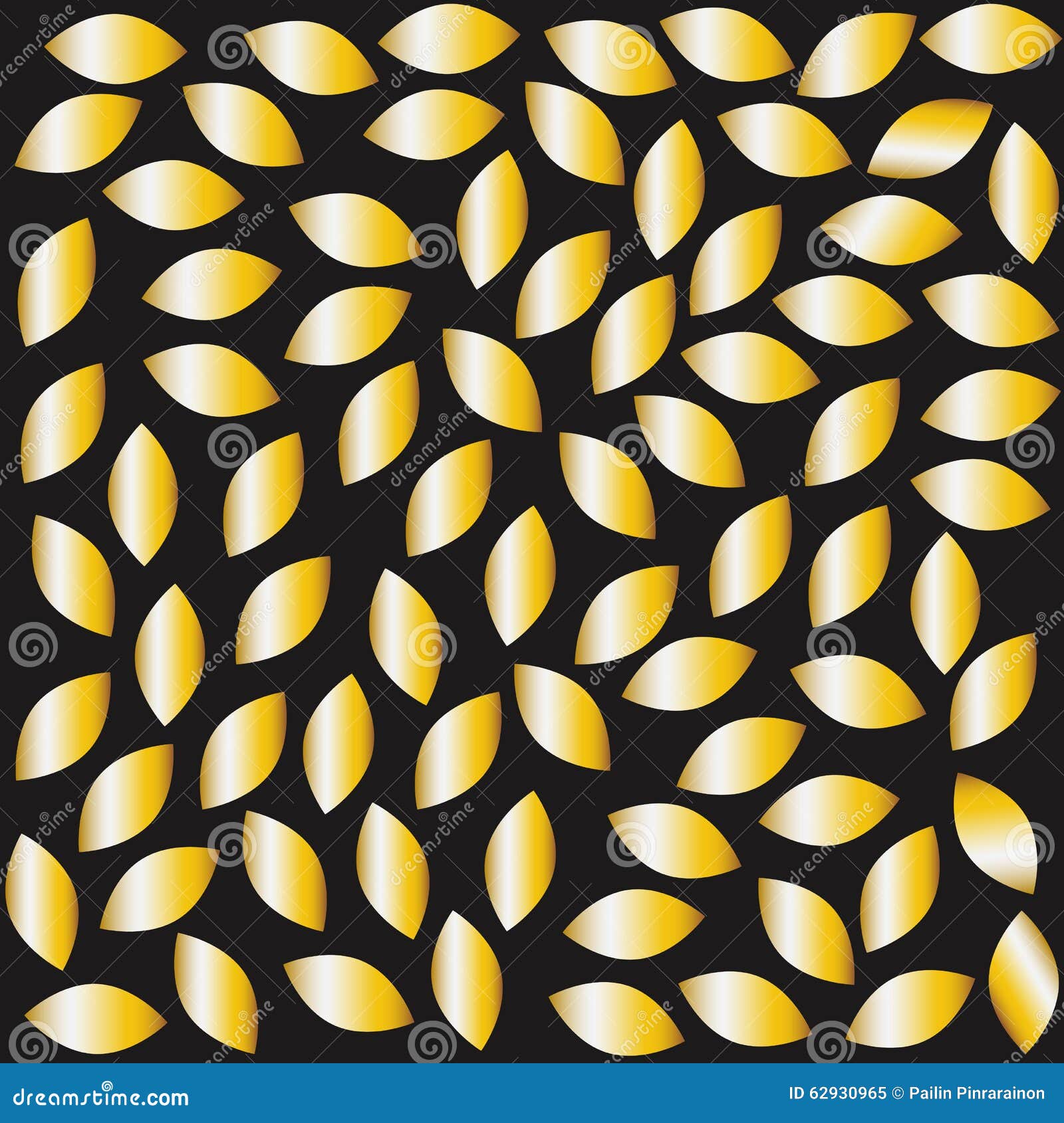 Leaf in gold color pattern stock vector. Illustration of design - 62930965