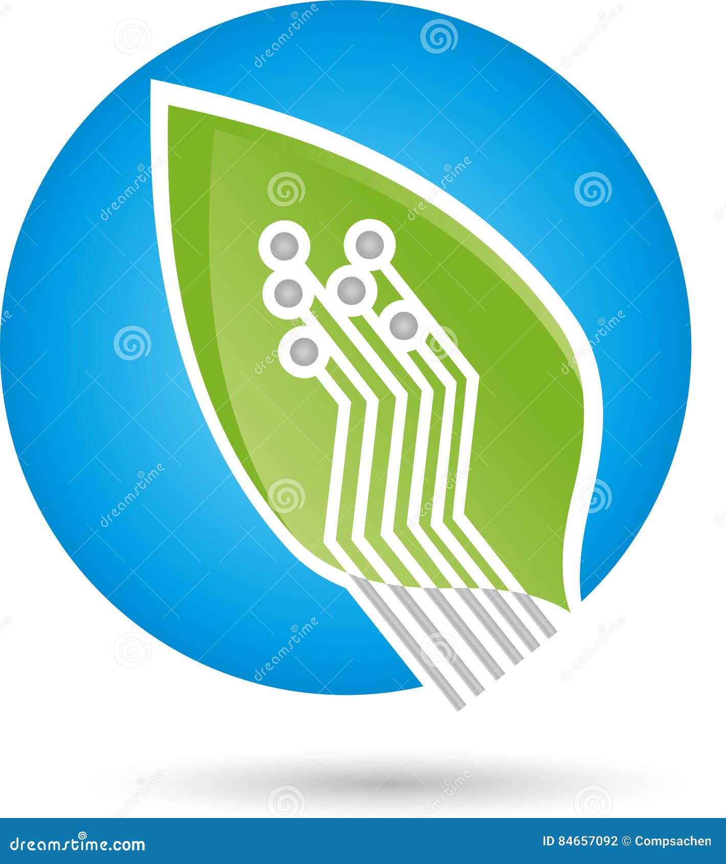 Leaf in Green, Chip, Board, Green it Stock Vector - Illustration of ...