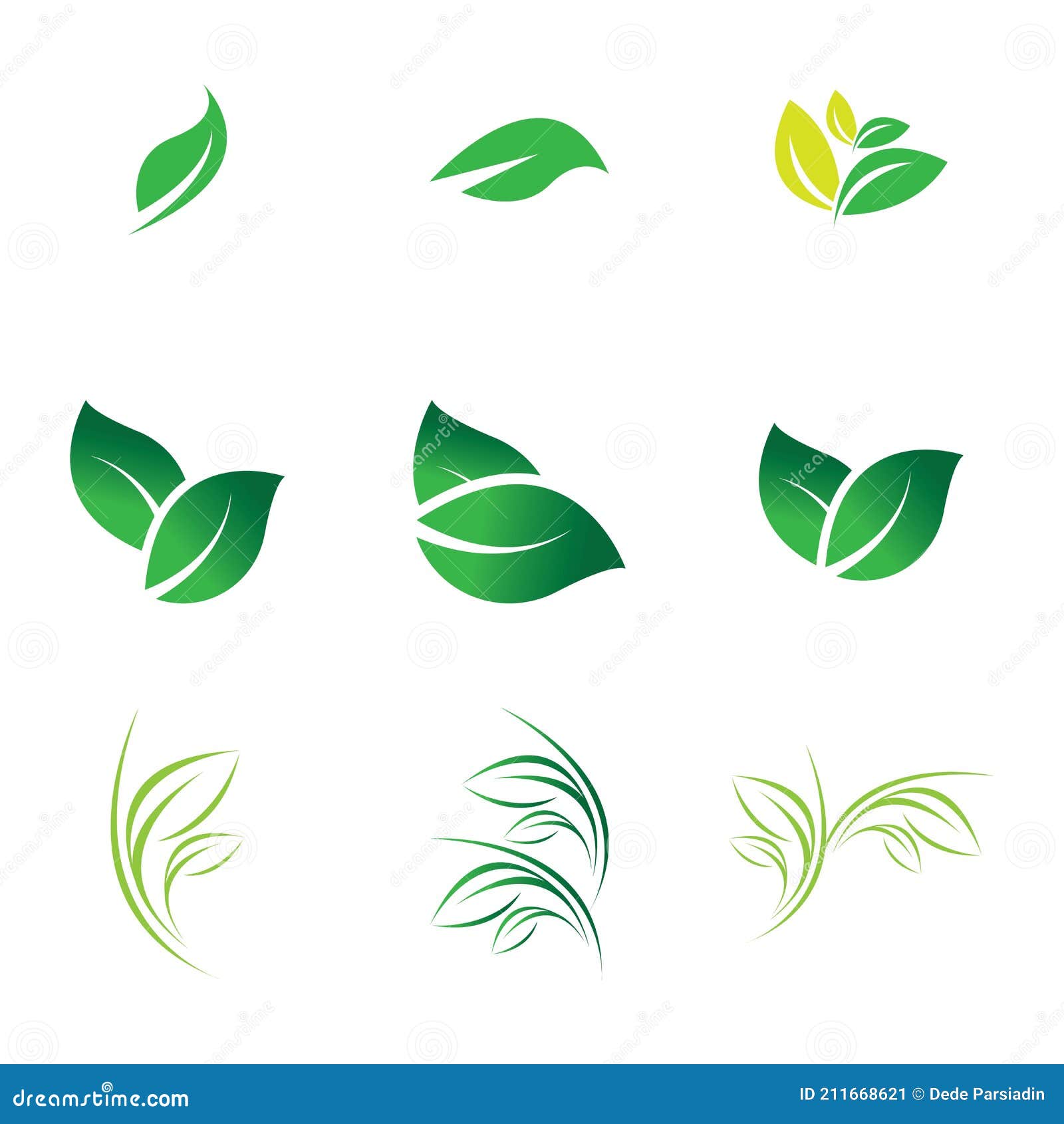 Leaf stock vector. Illustration of sign, element, green - 211668621