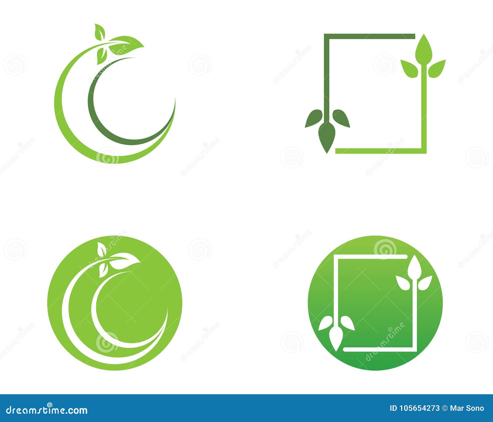 Leaf Green Nature Logo and Symbol Template Vector Stock Vector ...