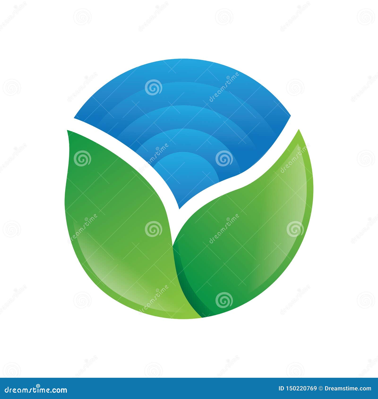 Leaf Green Sky Blue Green Logo Vector Stock Vector - Illustration of ...