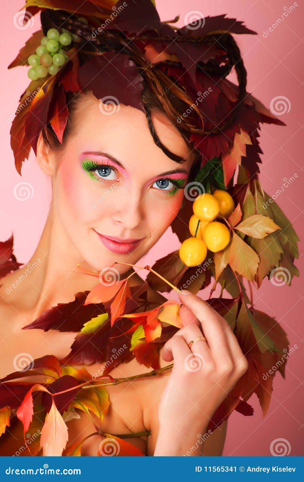 Leaf hairstyle stock image. Image of attractive, hair - 11565341