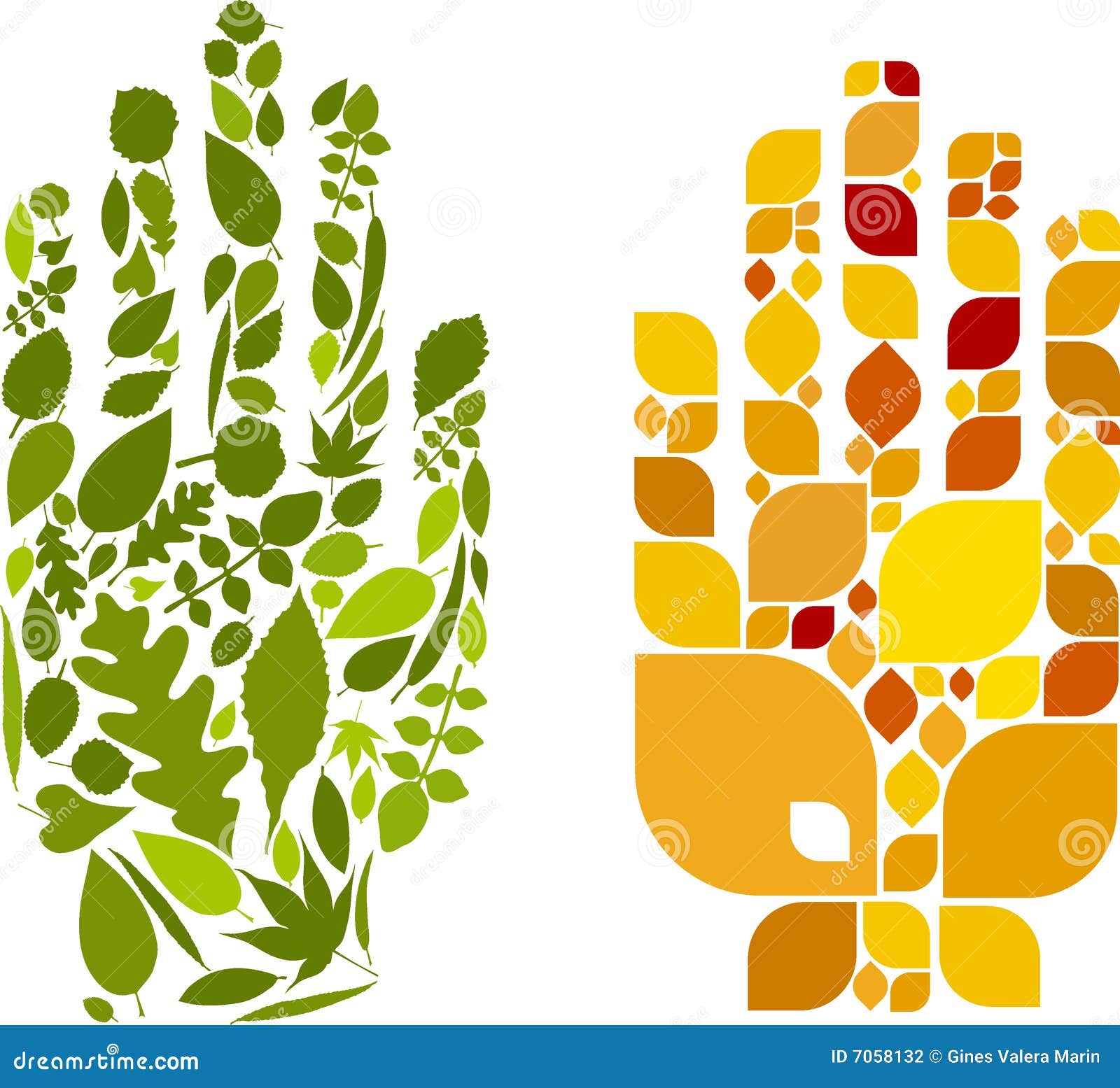 Leaf hand stock vector. Illustration of nature, ecology - 7058132