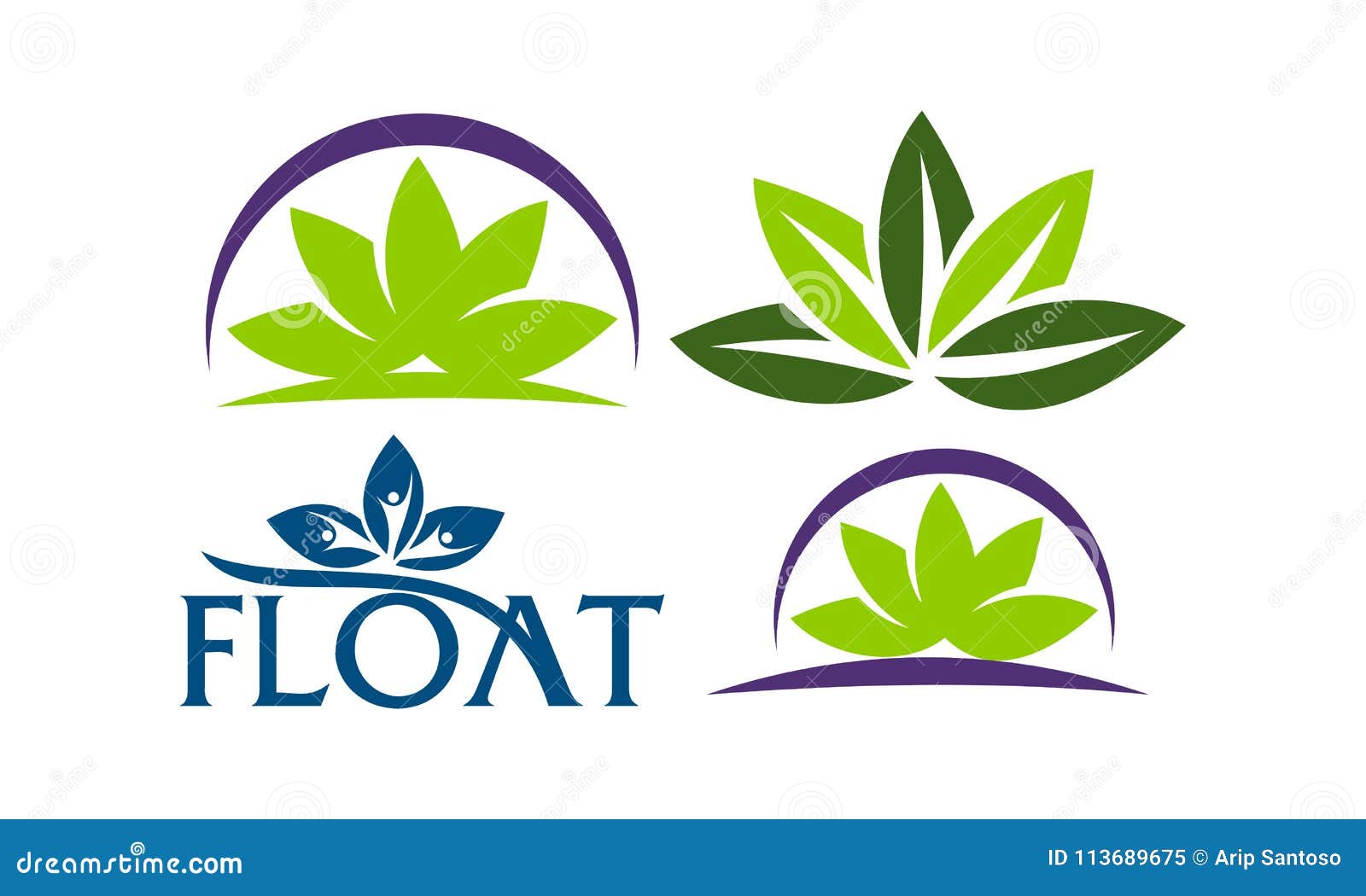 Leaf Health Template Set stock vector. Illustration of abstract - 113689675