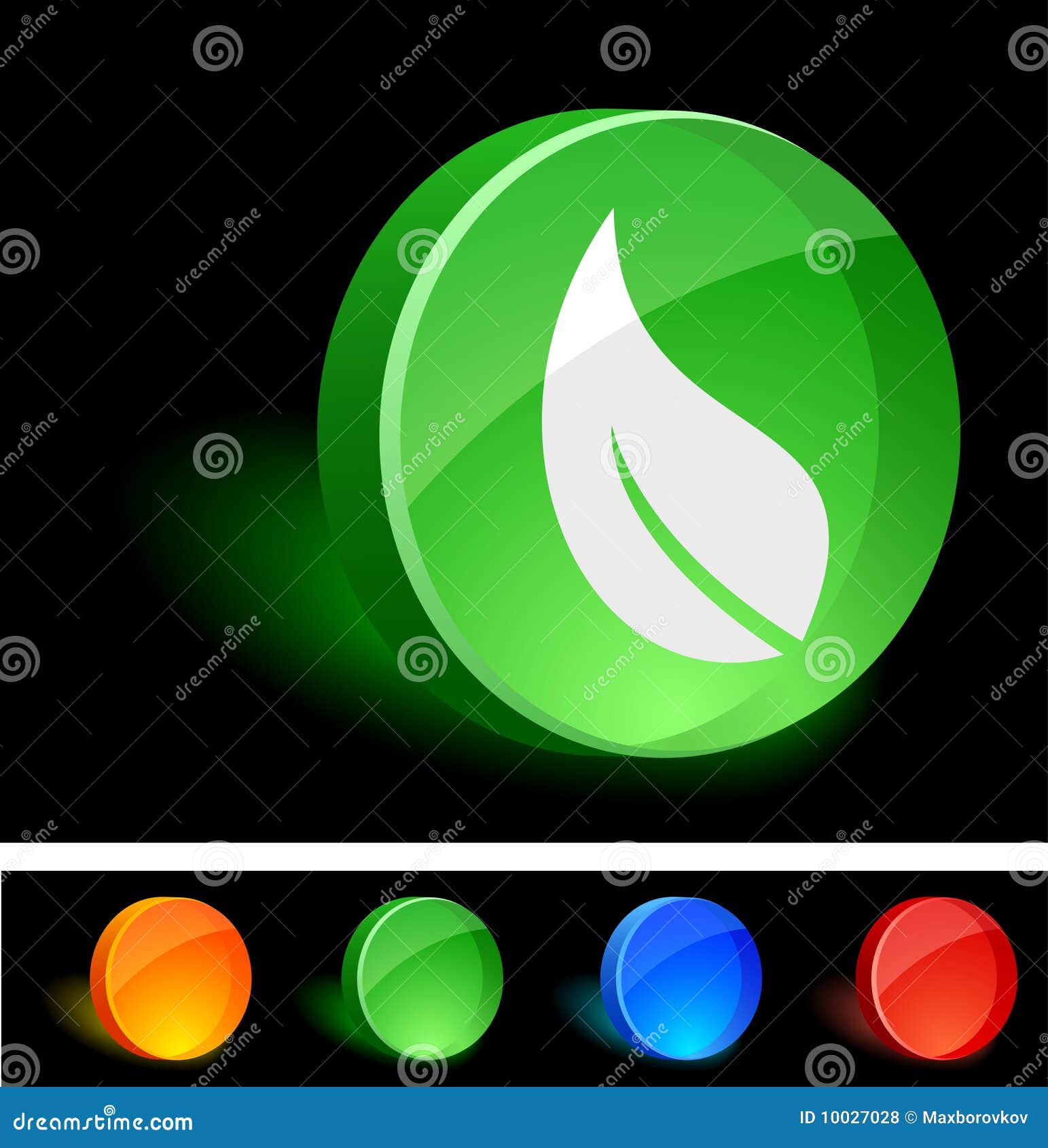 Leaf Icon. stock vector. Illustration of gradient, computer - 10027028