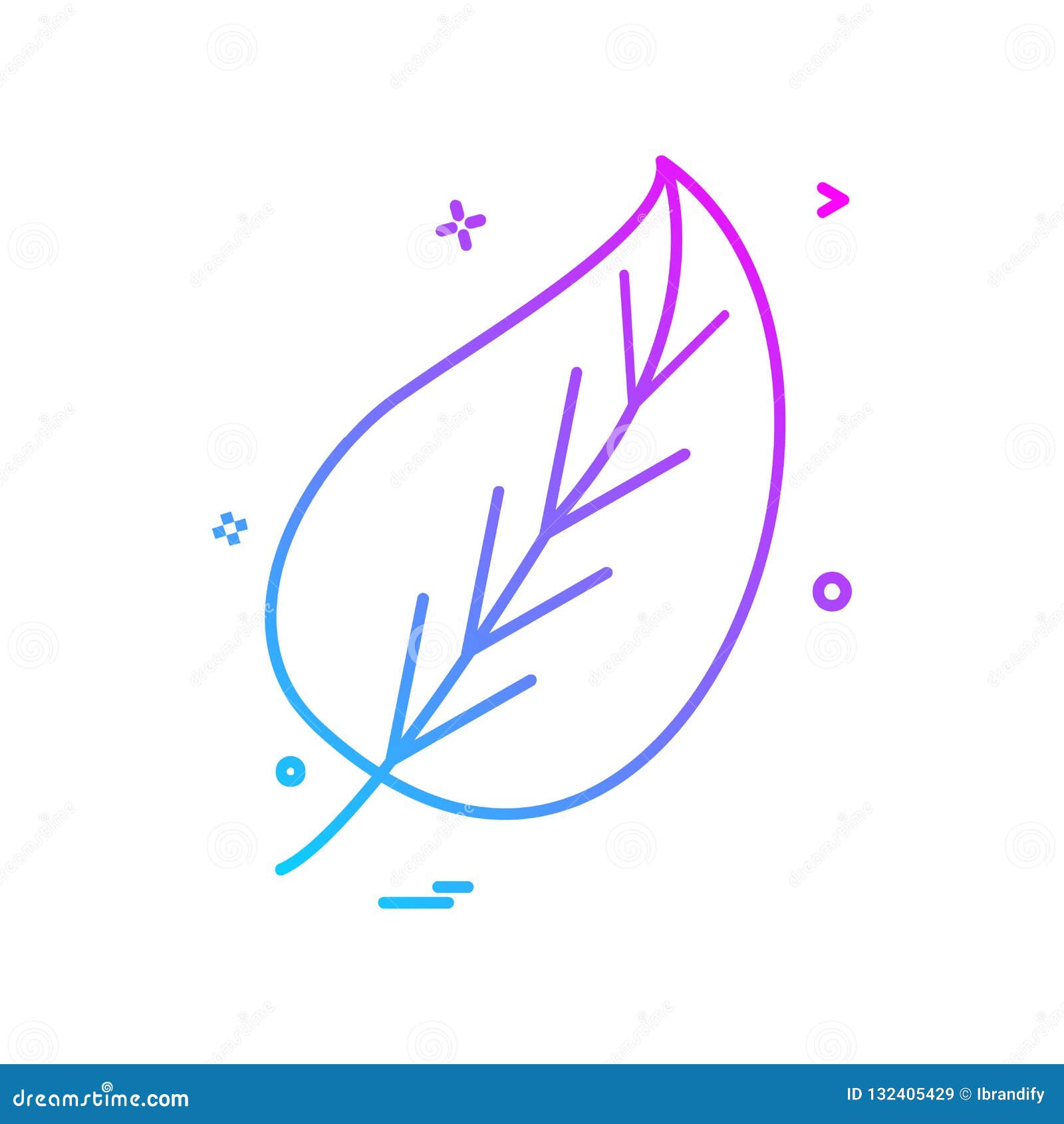 Leaf icon design vector stock vector. Illustration of floral - 132405429