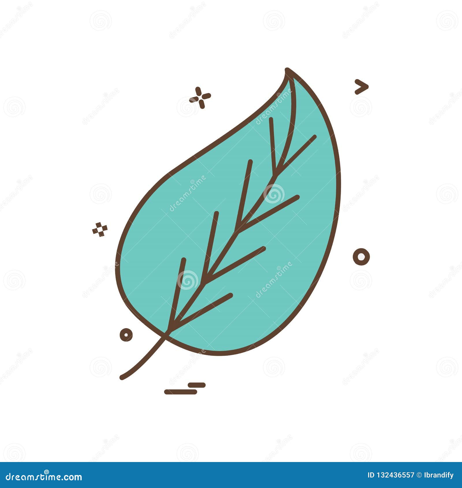 Leaf icon design vector stock vector. Illustration of label - 132436557