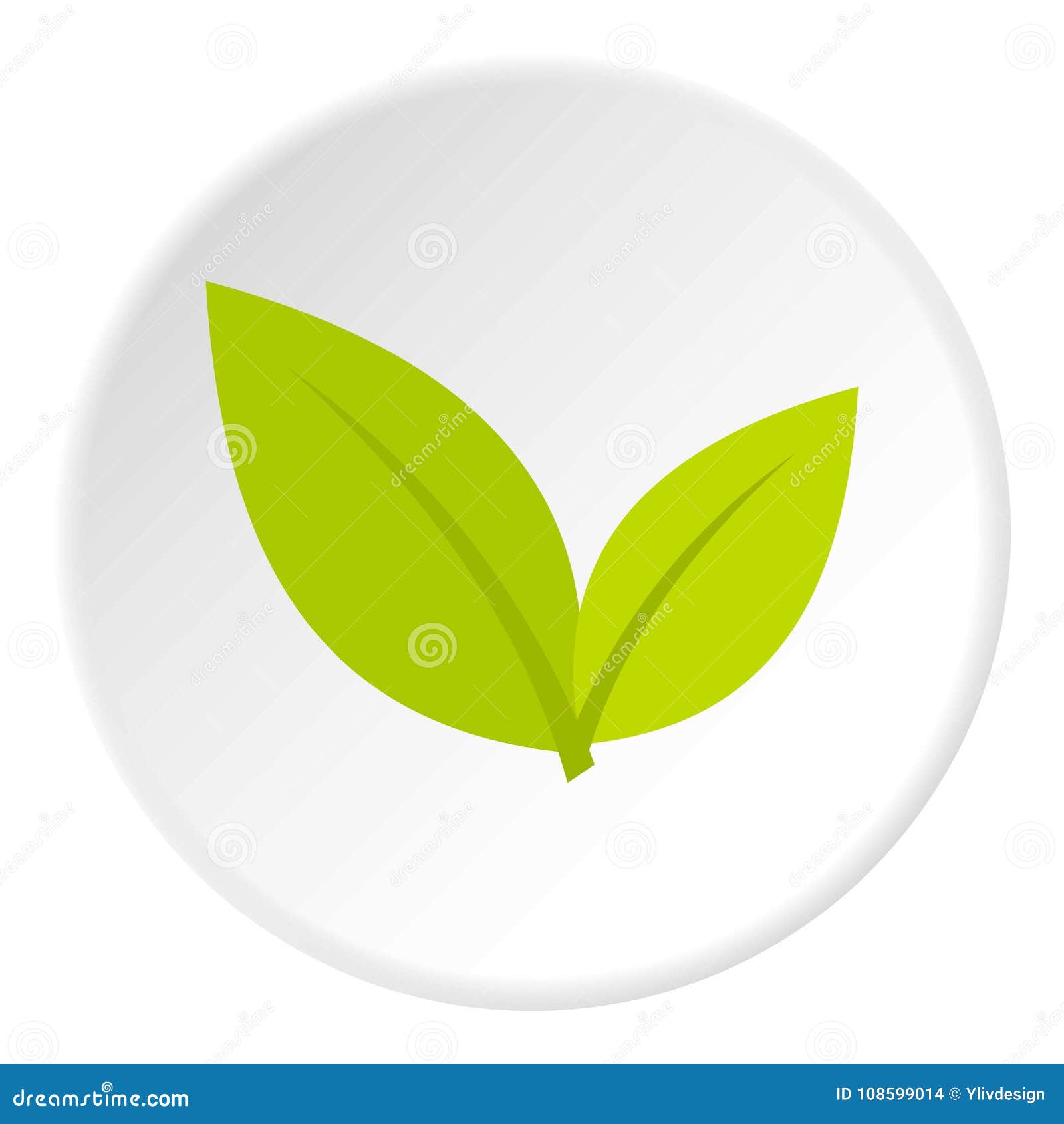 Leaf icon circle stock vector. Illustration of fresh - 108599014