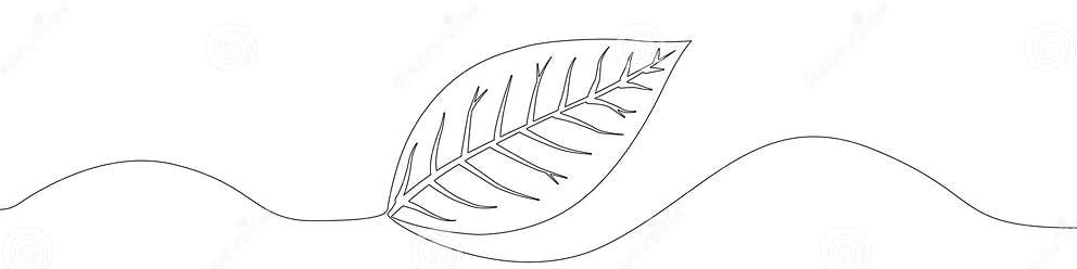 Leaf Icon Line Continuous Drawing Vector. One Line Leaf Icon Vector ...